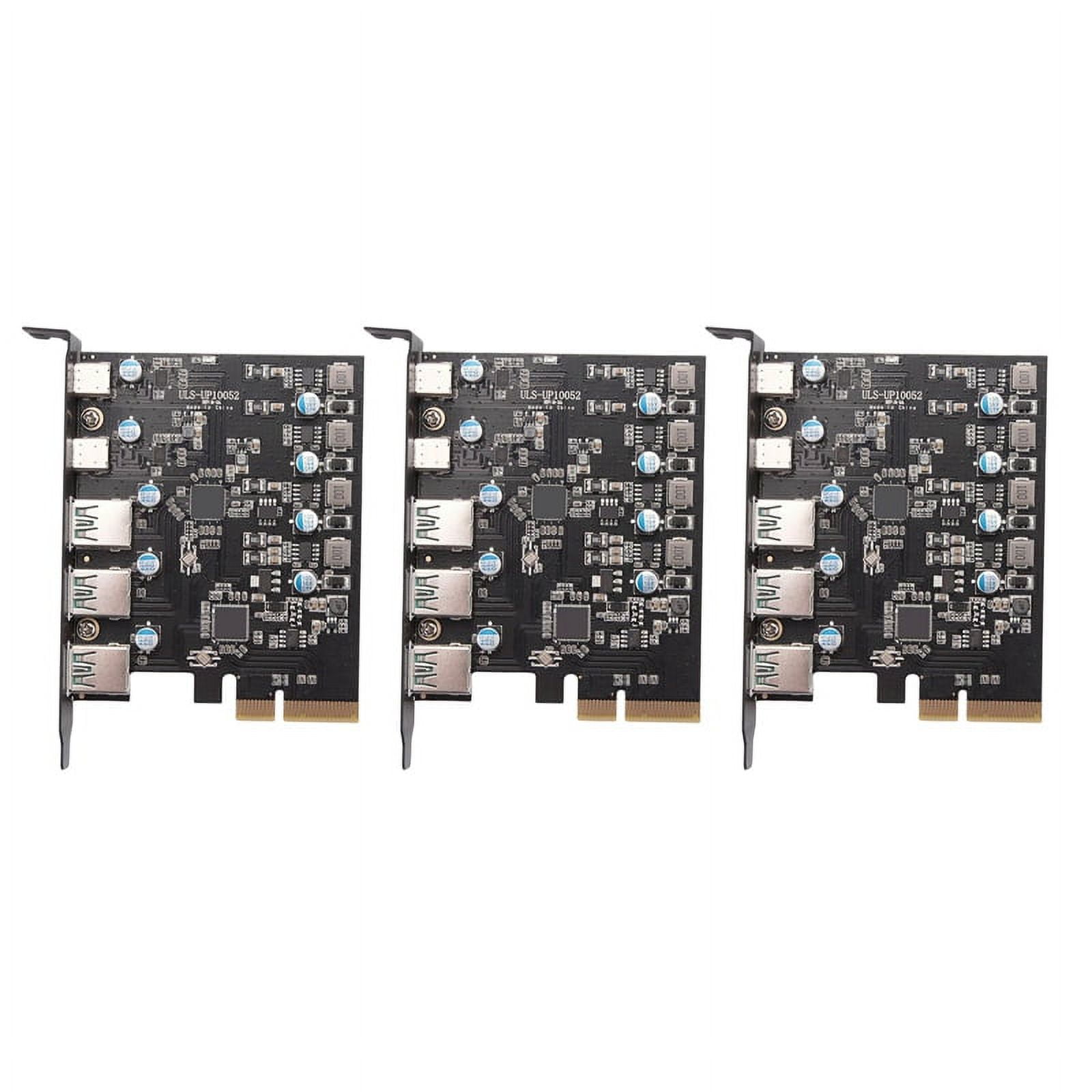 3X PCIe to USB 3.2 Gen 2 Card with 20Gbps Bandwidth 5-Port (3X USB-A ...
