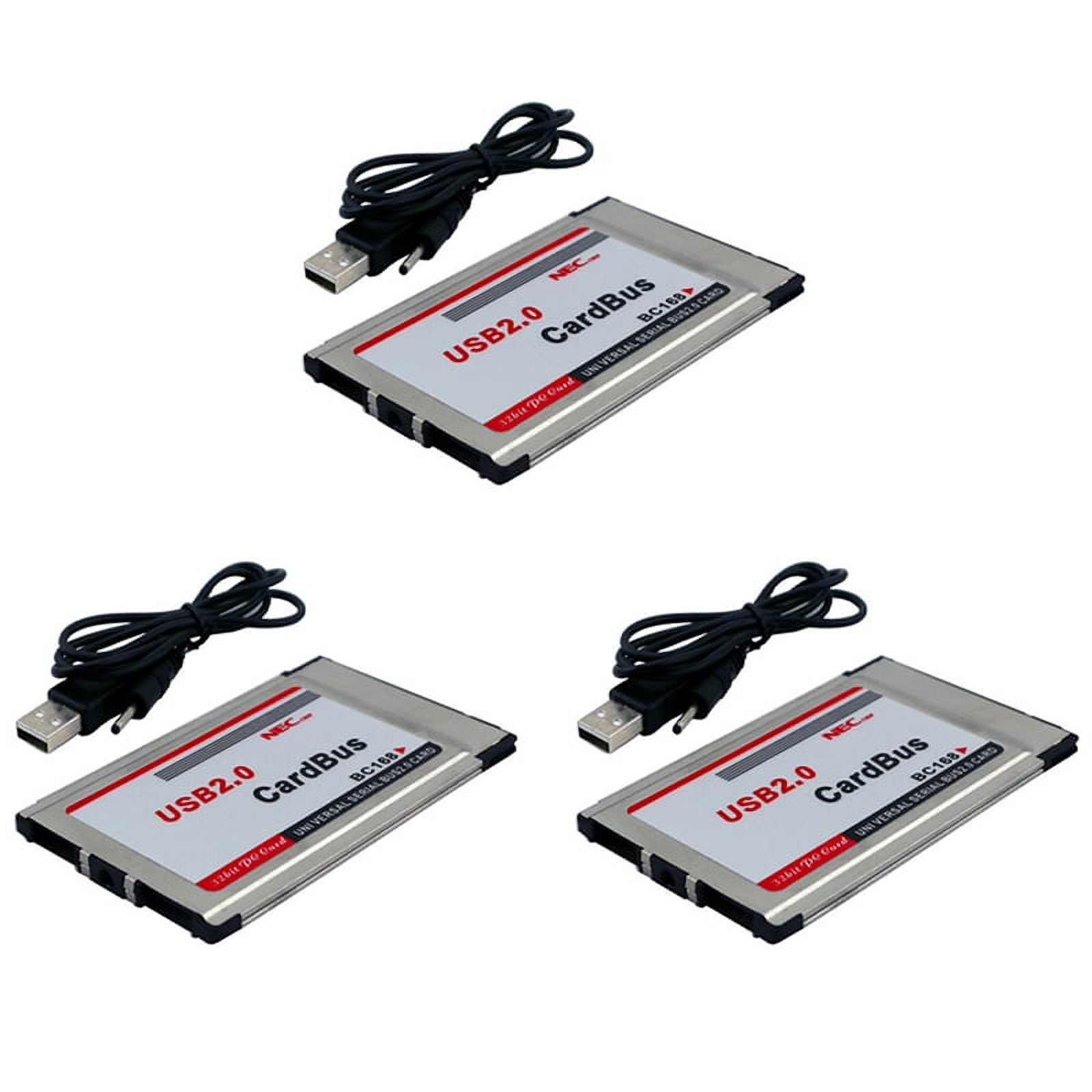 3X PCMCIA to USB 2.0 CardBus Dual 2 Port 480M Card Adapter for Laptop ...