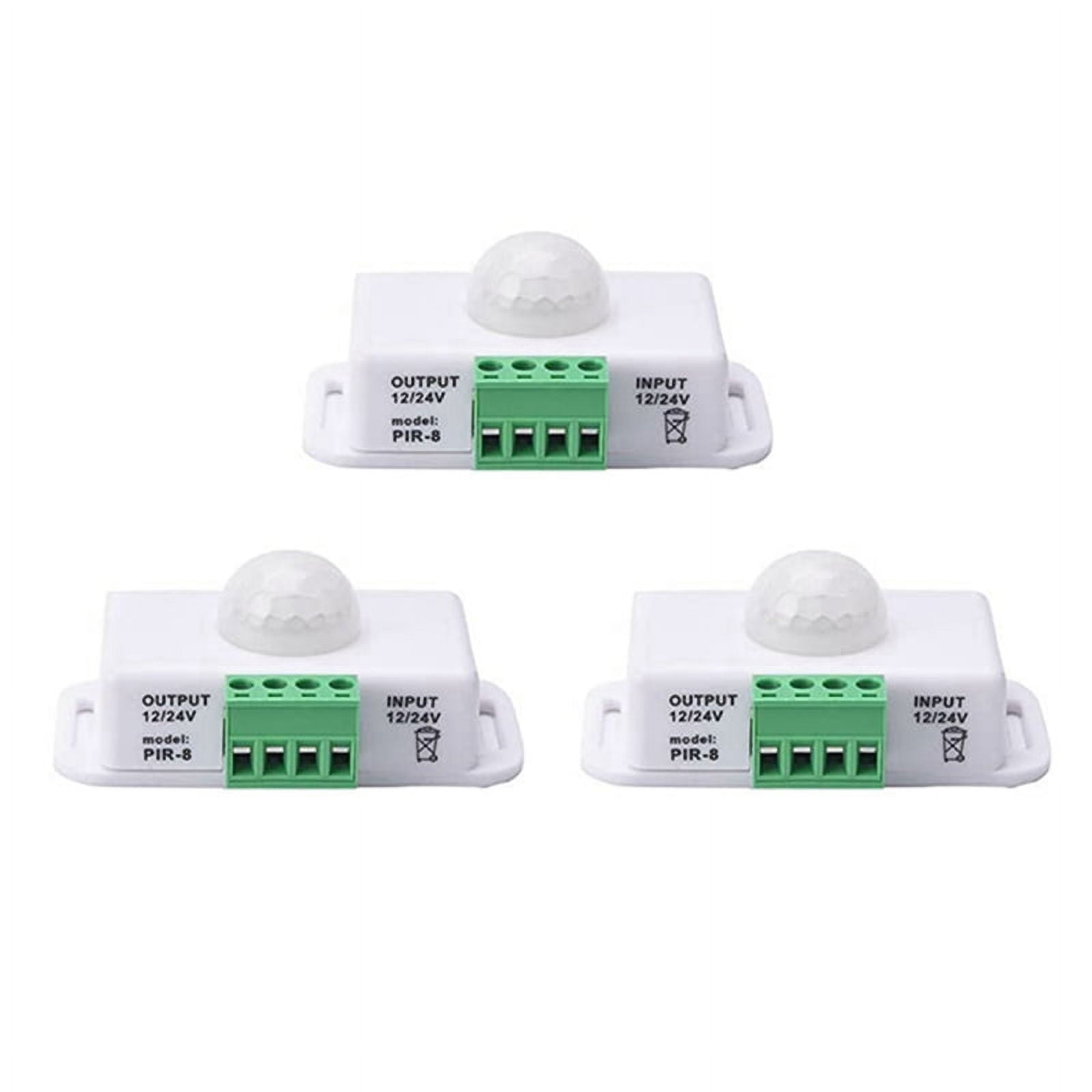 3X PIR Infrared Motion Sensor Detector, DC 12V-24V Strip Light Motion ...