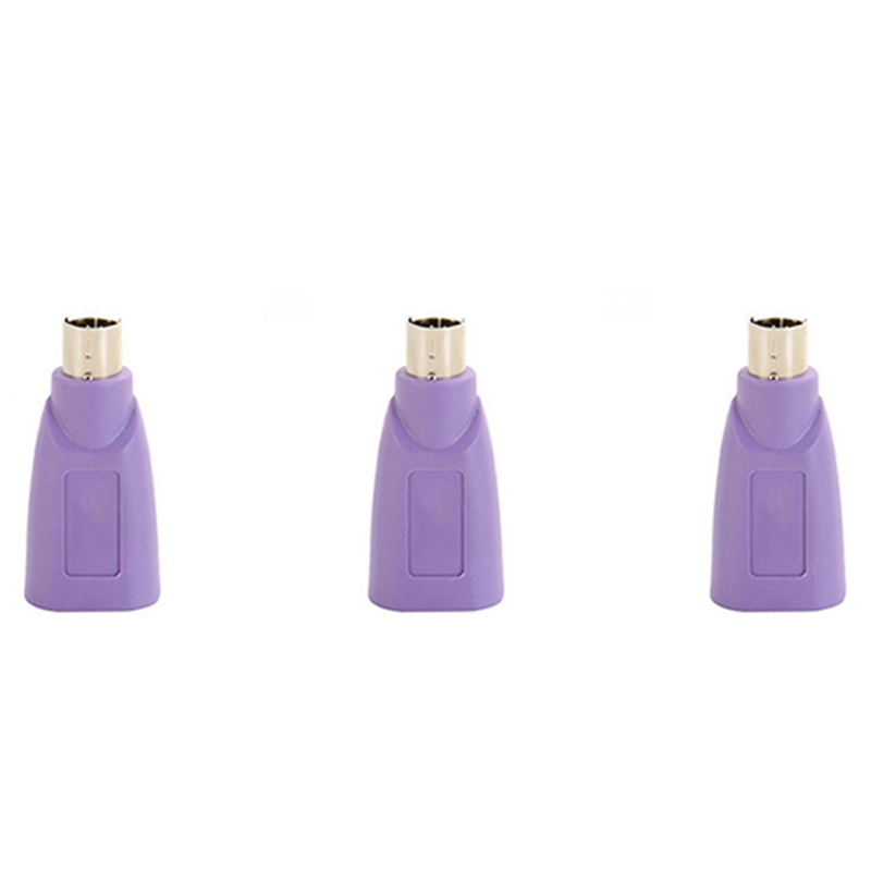 3X PS2 to USB Connector, Computer Mouse and Keyboard Mini Adapter ...