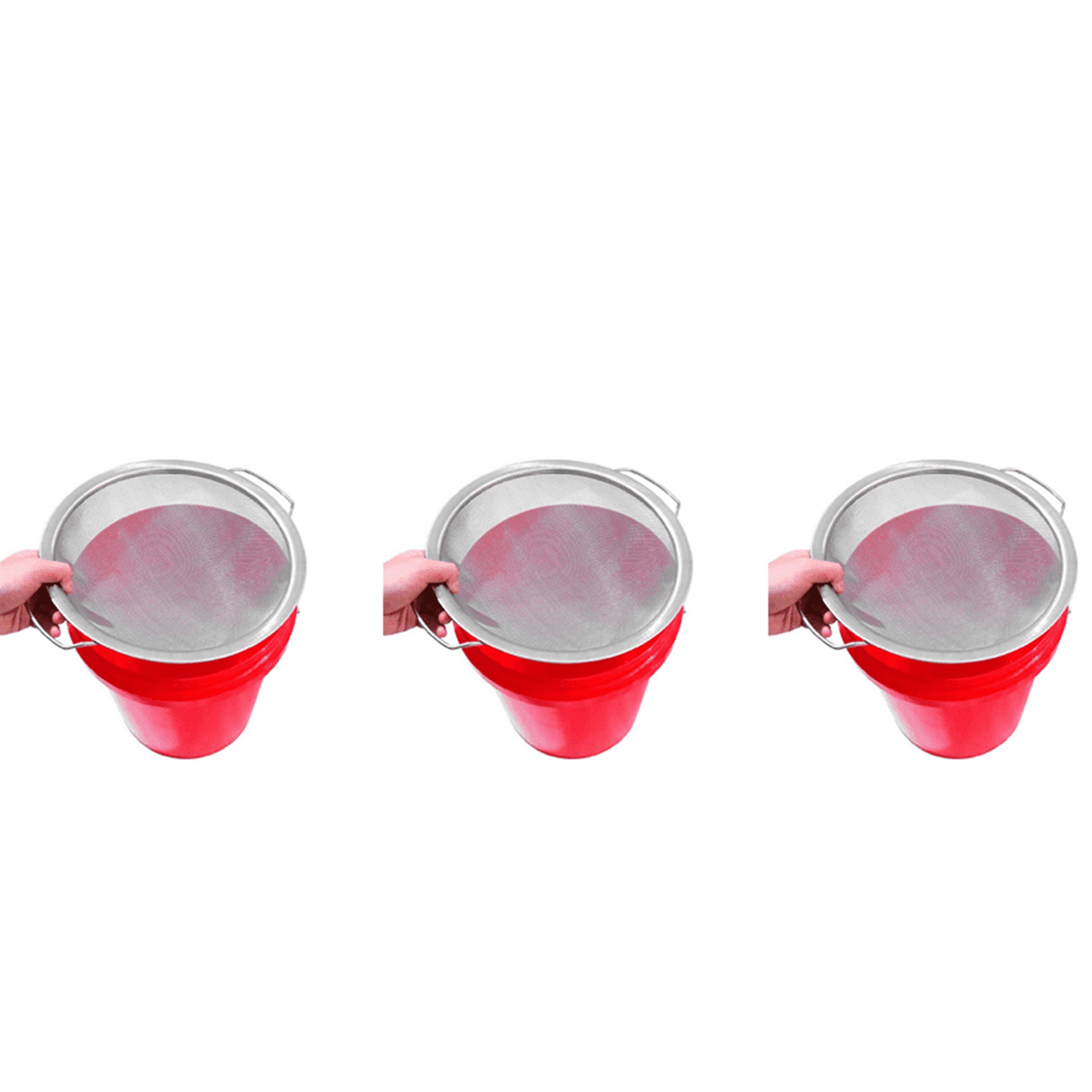 3X Paint Strainer Mesh Stainless Steel Paint Emulsion Honey Funnel ...