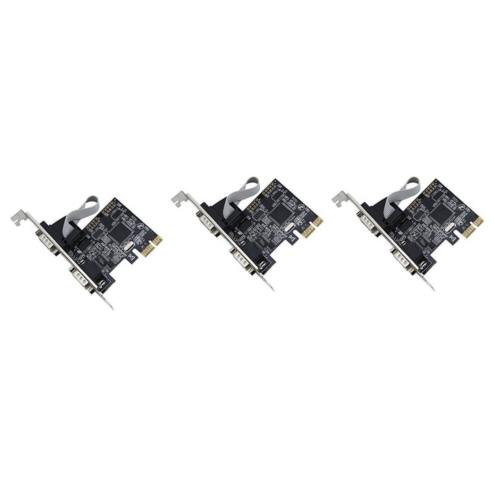 3X Pcie to Serial Ports RS232 Interface PCI-E PCI Express Card Adapter ...