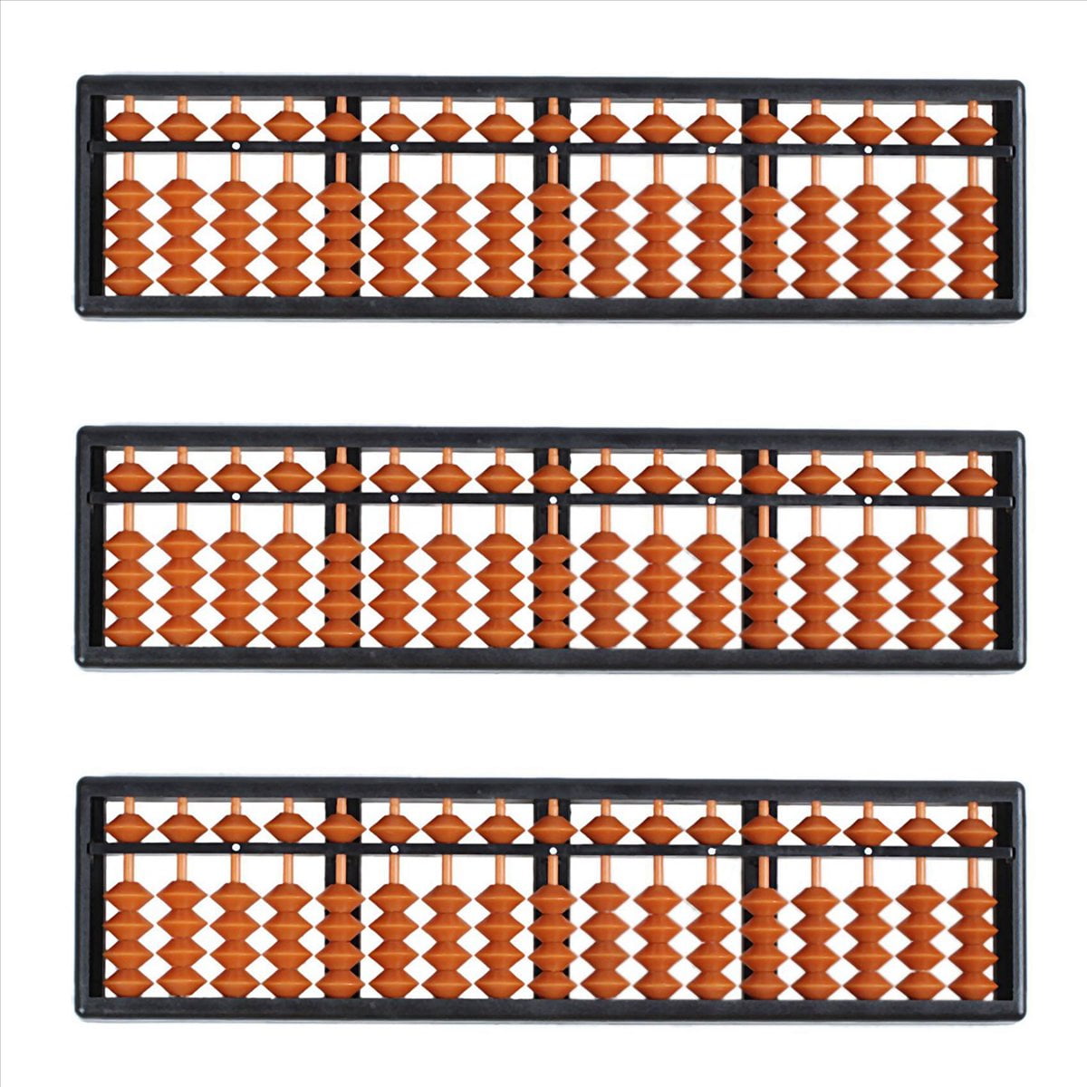 3X Plastic Abacus Arithmetic Abacus Kids Calculation Tool 17 Digits ...