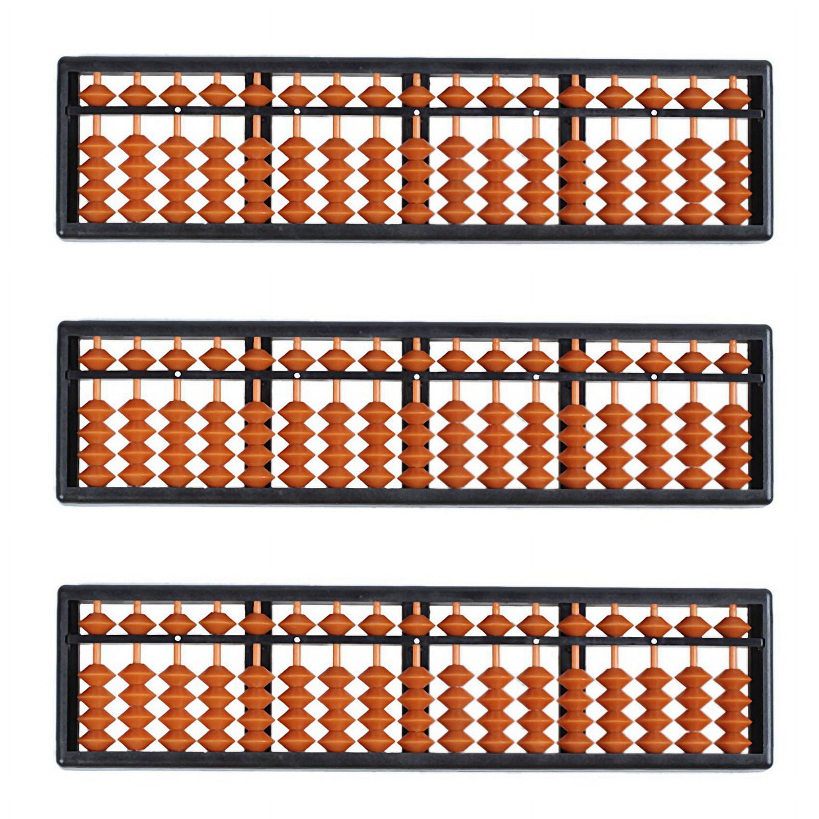 3X Plastic Abacus Arithmetic Abacus Kids Calculation Tool 17 Digits ...
