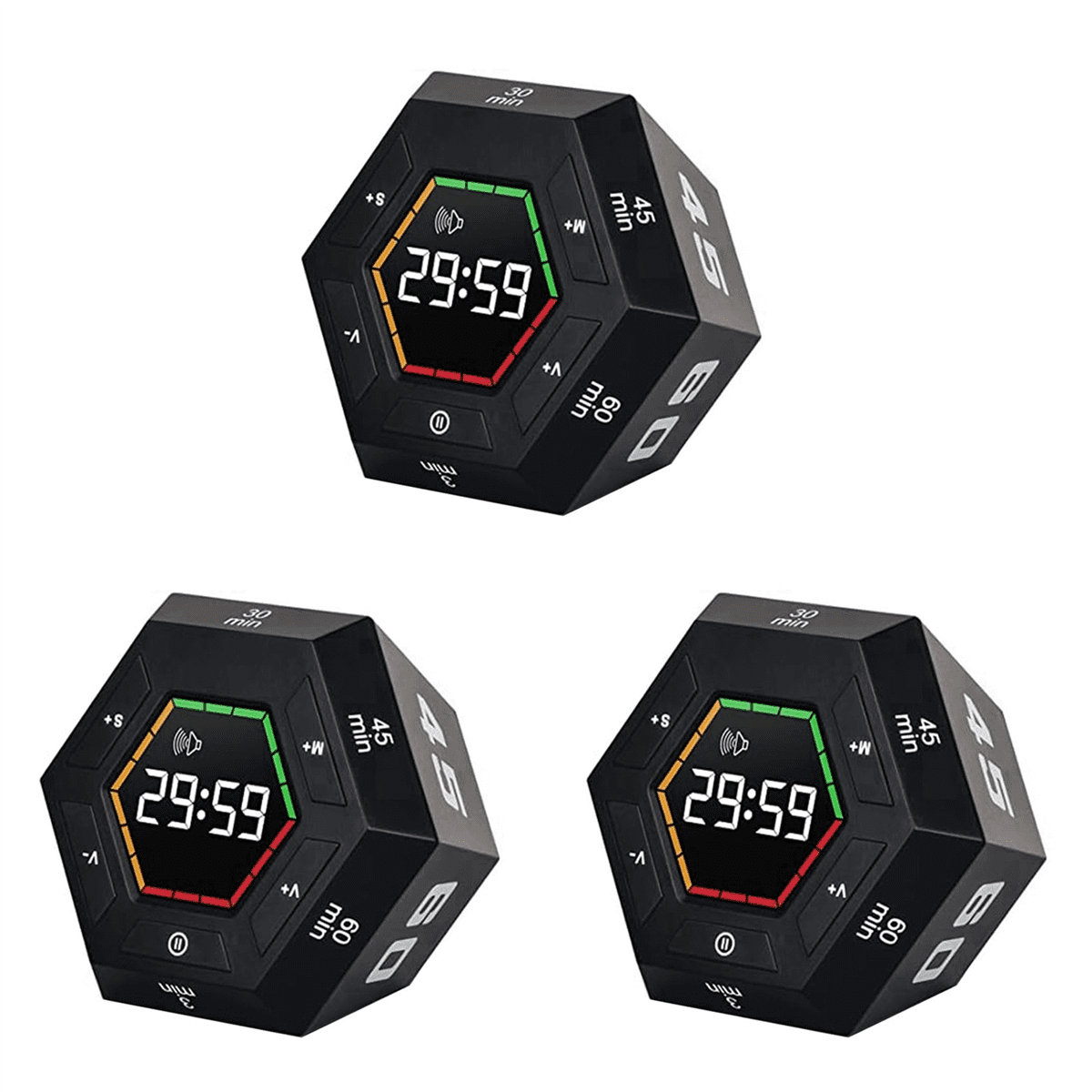 3X Pomodoro Timer, Productivity Timer,3, 5, 15, 30, 45, 60 Minute ...