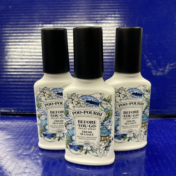 3X Poo-Pourri Before-You-Go Toilet Spray, Fresh Sea Salt, 4 Fl Oz - Sea ...