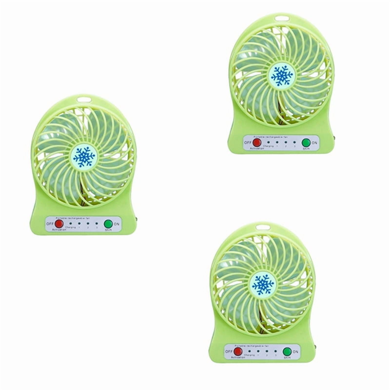 3X Portable Rechargeable Mini Fan Air Cooler Mini Desk Fan USB Cooling ...