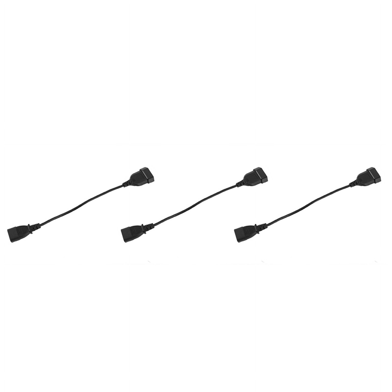 3X Power Adapter Cord , IEC 320 C14 Male Plug to European 7/16 2Pin ...