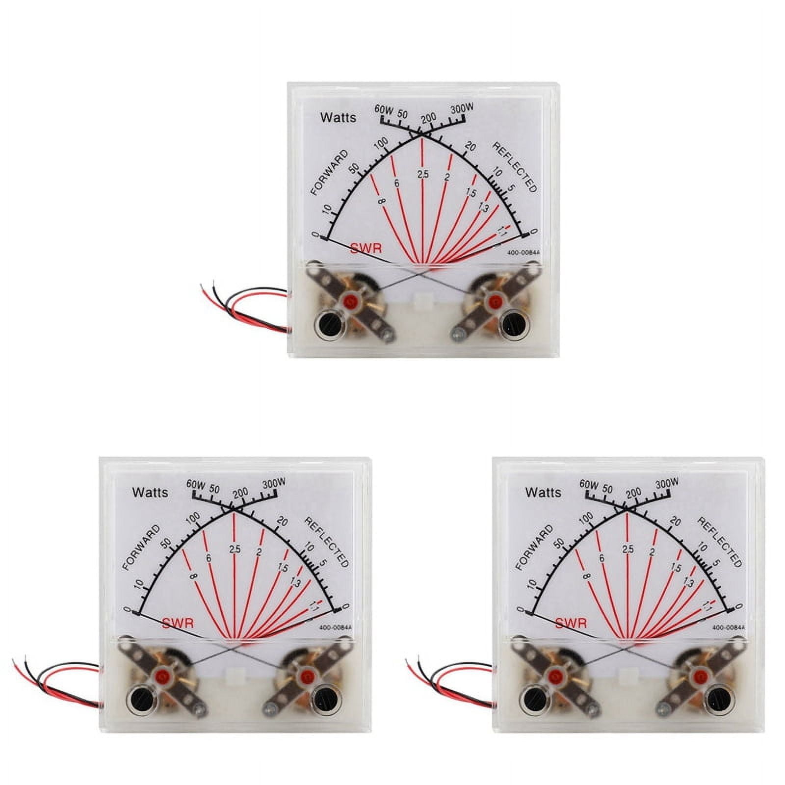3X Power Meter Transmitter VU Meter Radio Station with Backlight PMMA ...