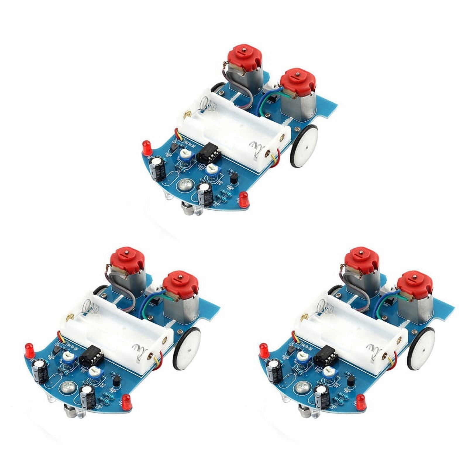 3X Practice Soldering Learning Electronics Kit Smart Car Project Kits Track Following RCar DIY ...