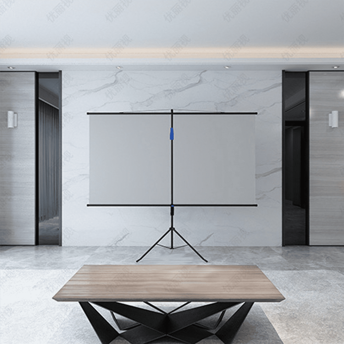 3X Projector Simple Curtain Anti-Light Screen 80 Inches Home Outdoor ...