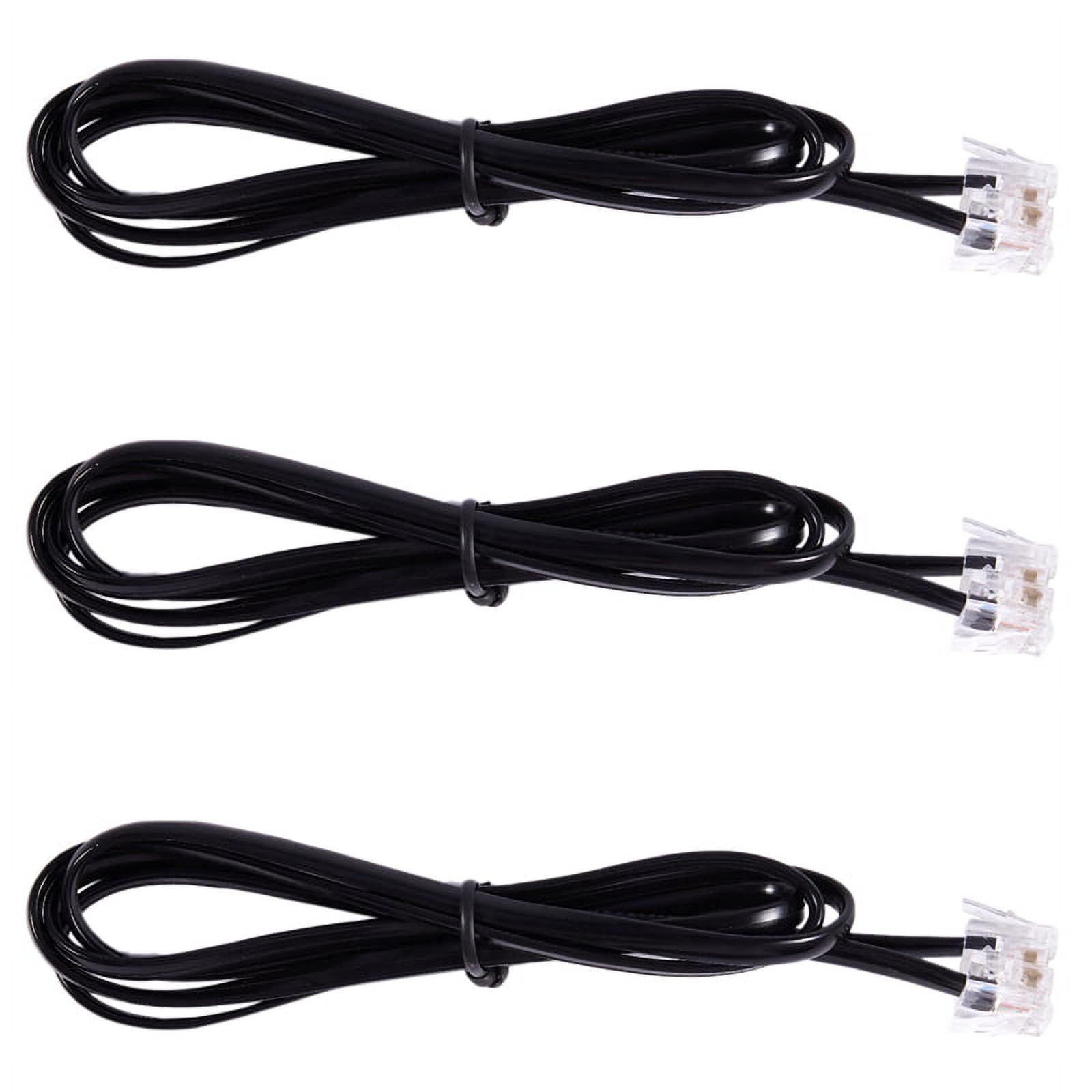 3X RJ11 6P4C Telephone Cable Cord ADSL Modem 1 Meters - Walmart.com