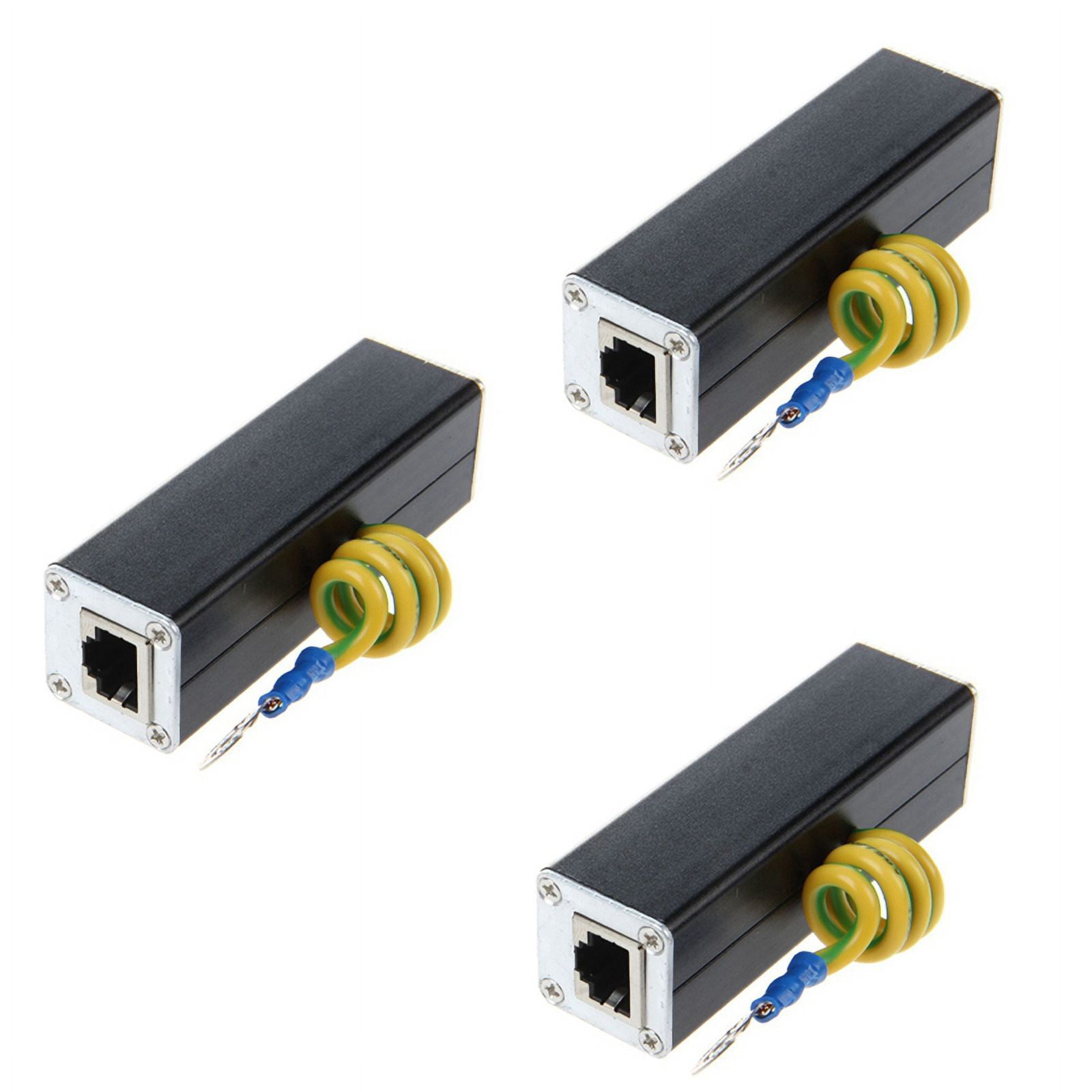 3X RJ45 Plug Ethernet Network Surge Protector Arrester 100MHz - Walmart.com
