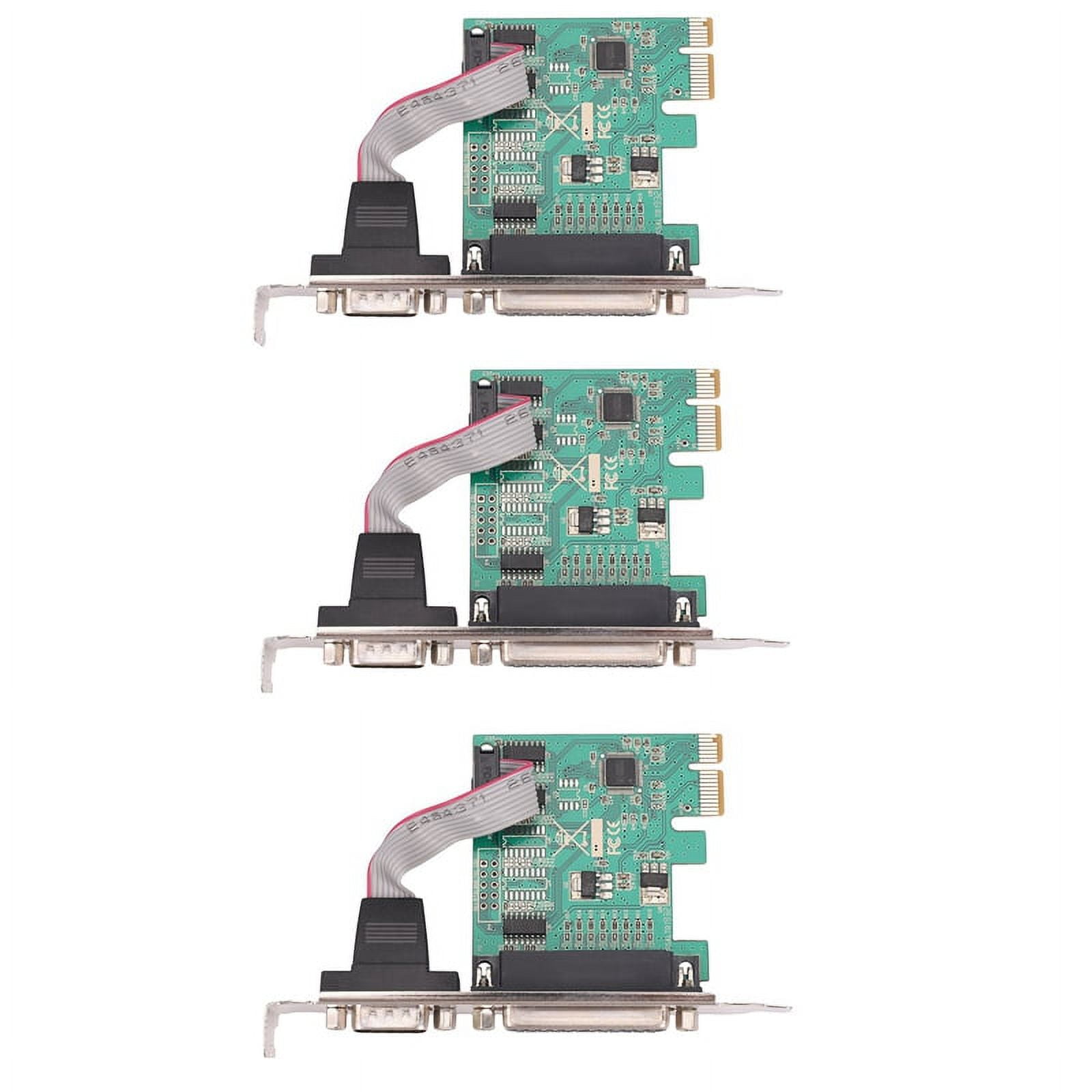 3X RS232 -232 Serial Port DB25 Printer Parallel Port to PCI-E PCI Card Adapter Converter WCH382L ...