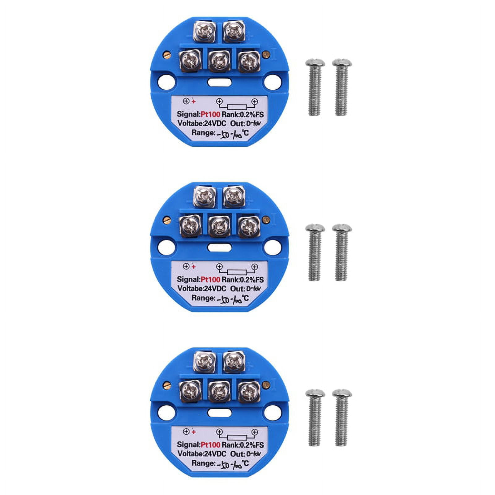 3X RTD PT100 Temperature Transmitter DC24V Minus 50 ~ 100 degree Output ...