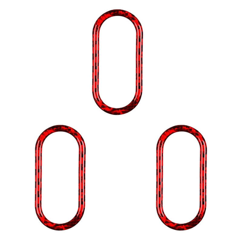 3X Red Carbon Fibre Interior Warning Light Cover for F55 F56 Countryman ...
