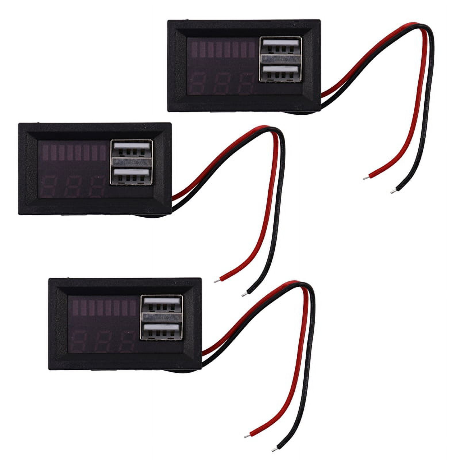 3X Red Led Digital Display Voltmeter Mini Voltage Meter Volt Tester ...