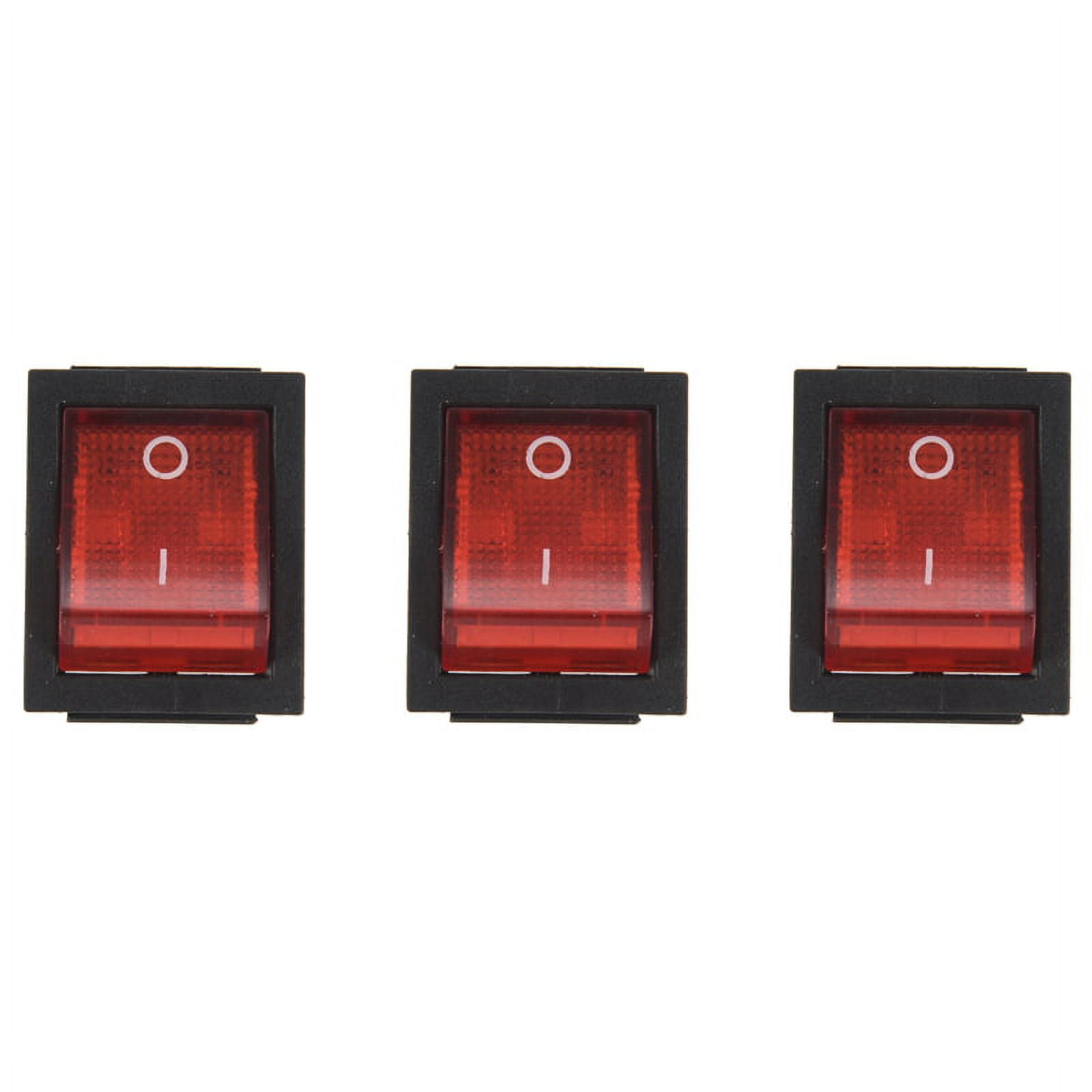 3X Red Light 4 Pin DPST ON/ Snap in Rocker Switch 15A/250V 20A/125V AC ...