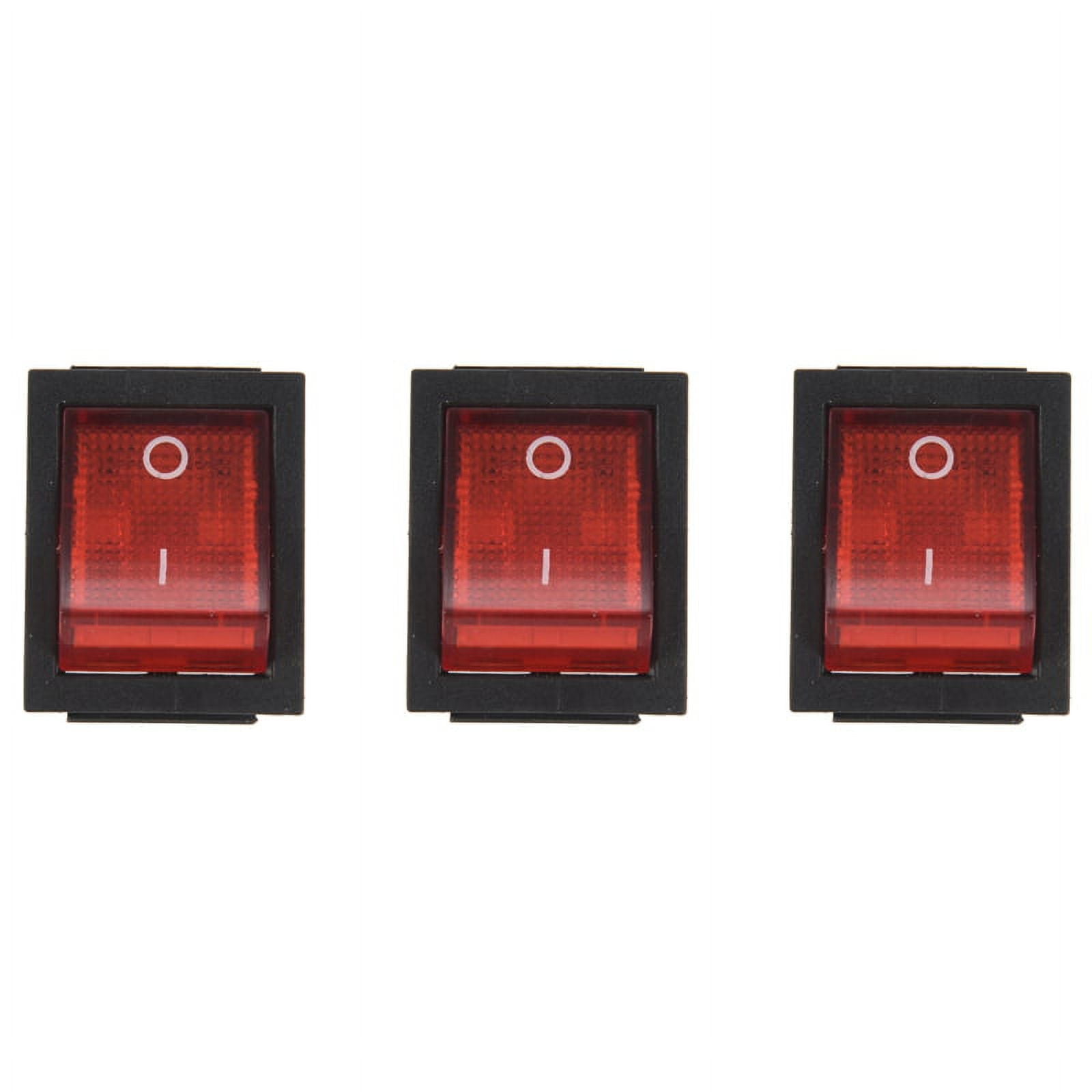 3X Red Light 4 Pin DPST ON/OFF Snap in Rocker Switch 15A/250V 20A/125V ...
