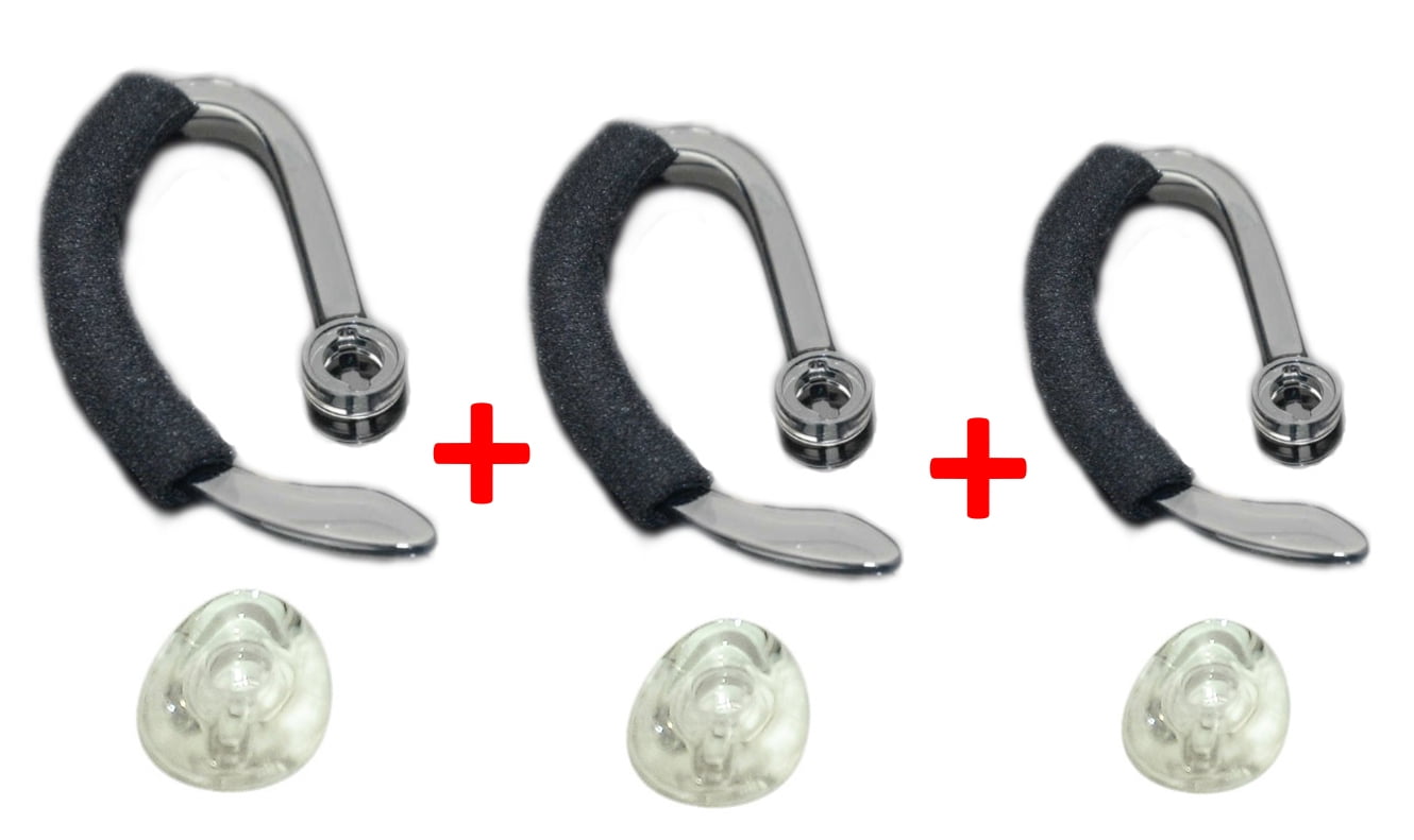 3X Replacement Earbuds Ear Tips + Ear Hook Loops + Foam Spare Fit Kit ...