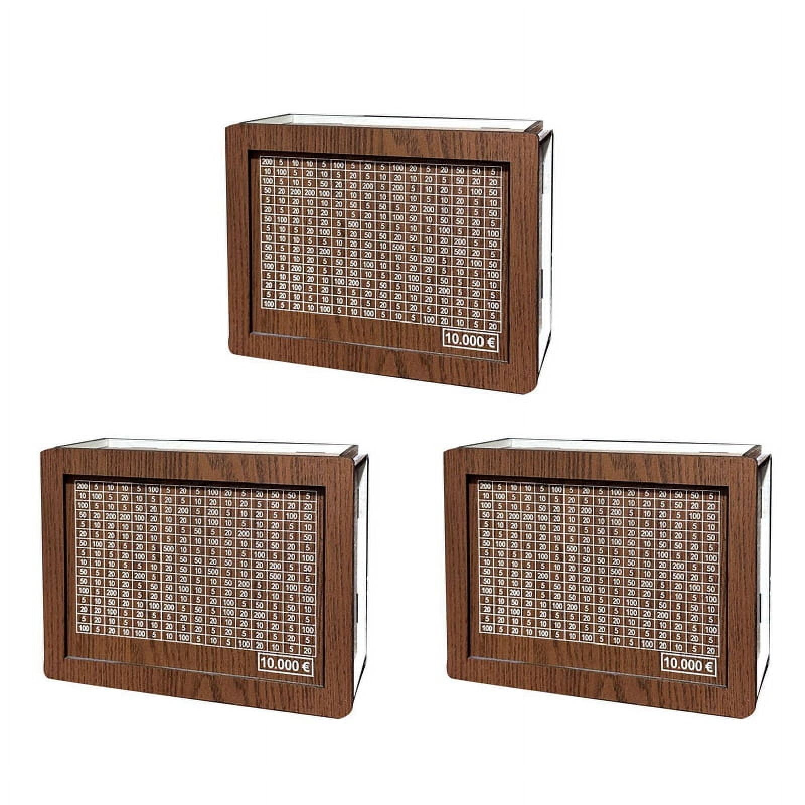 3X Retro Money Box Japanese Piggy Bank with Counter Coin Boxes Wooden ...