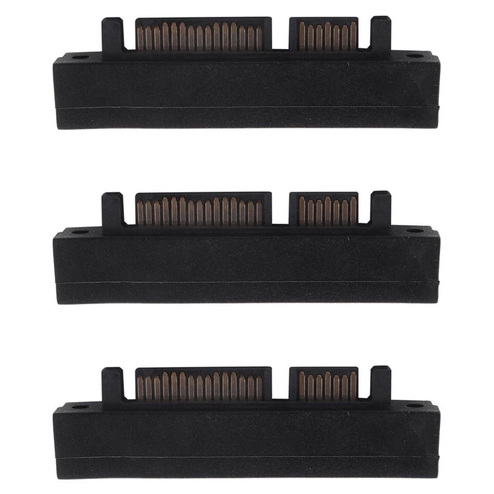3X Right Angled 90 Degree SFF-8482 SAS 22 Pin to 7 Pin + 15 Pin SATA ...