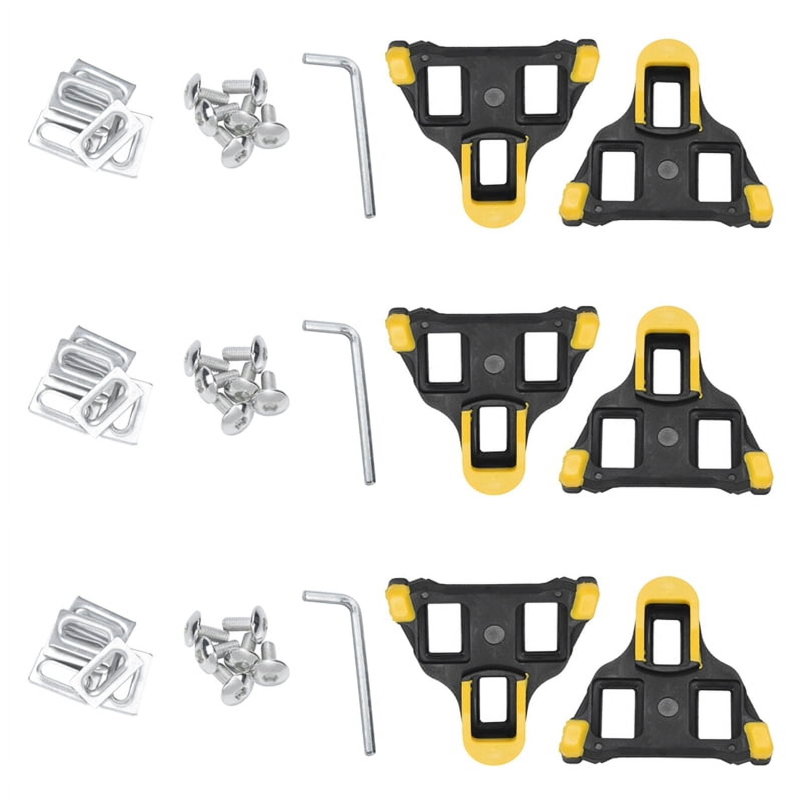 3X Road Bike Cleats 6 Degree Float Self-Locking Cycling Pedals Cleat ...