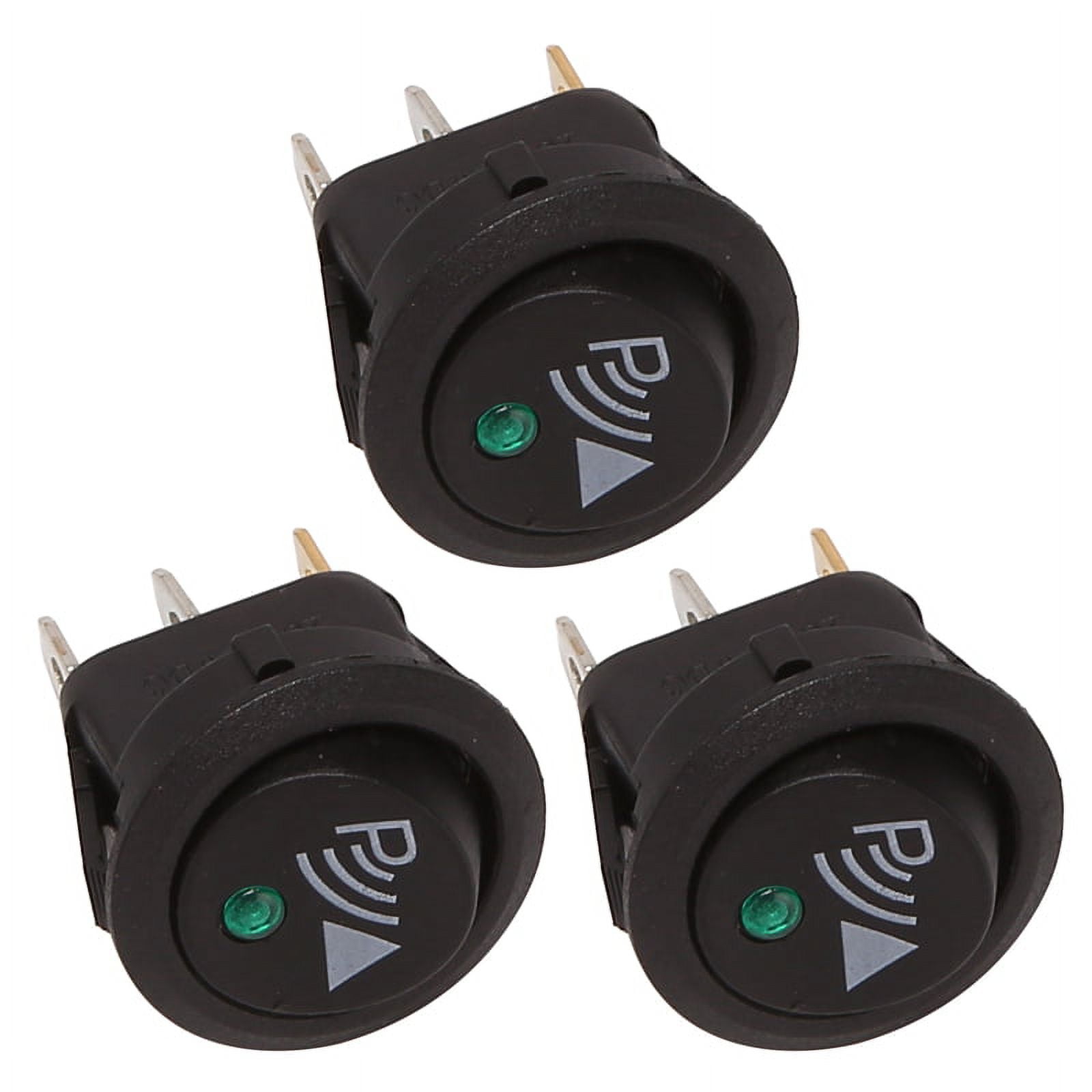 3X Round 3 Pin Rocker / Parking Switch Front Rear Walking Sensor ...