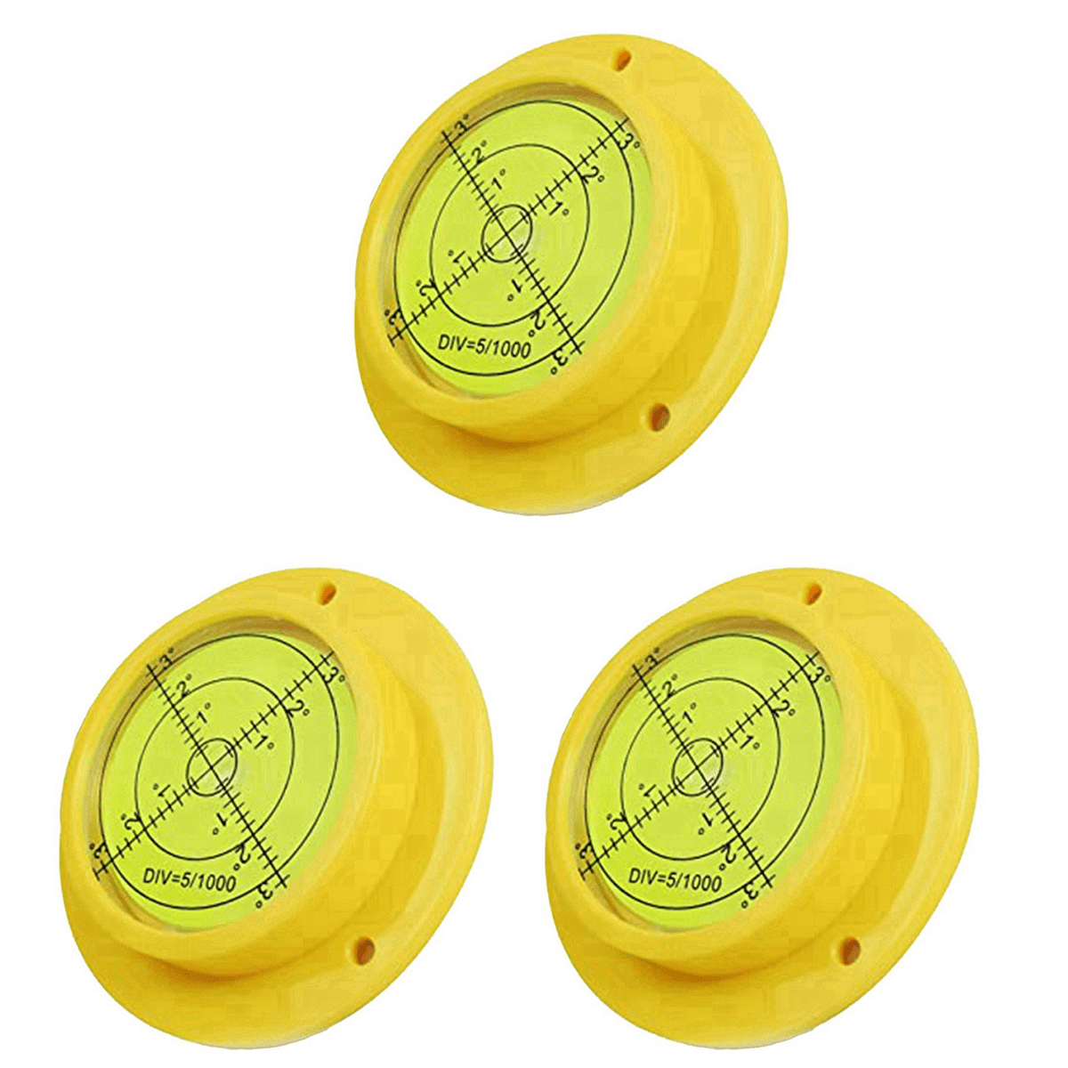 3X Round Bubble Level, 90X17mm High Circular Spirit Level with 3 ...