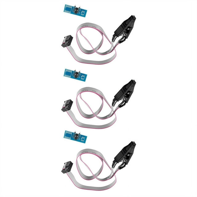 3X SOIC8 SOP8 Flash Chip IC Test Clips Socket Adapter Programmer BIOS ...