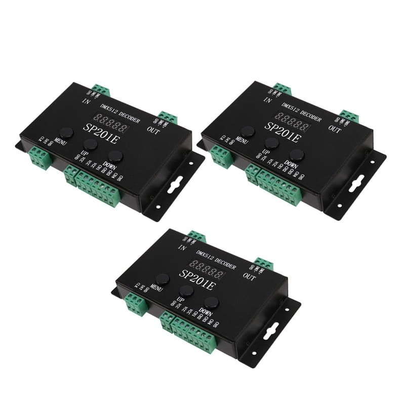 3X SP201E DMX512 WS2812B WS2811 to SPI Controller Decoder,Support Multiple ICs - Walmart.com