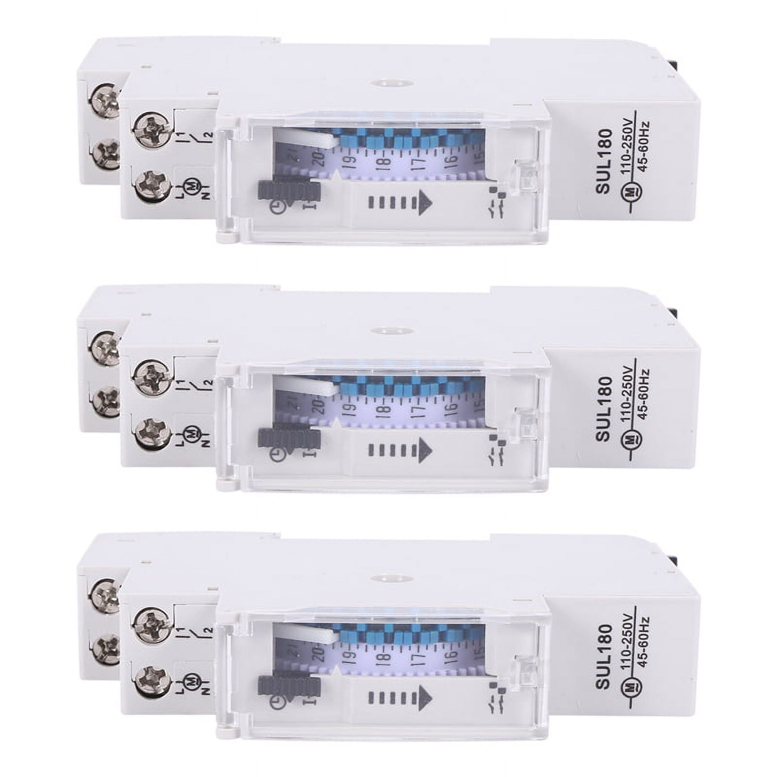 3X SUL180A 15 Minutes Mechanical 24 Hours Programmable Din Rail Time ...