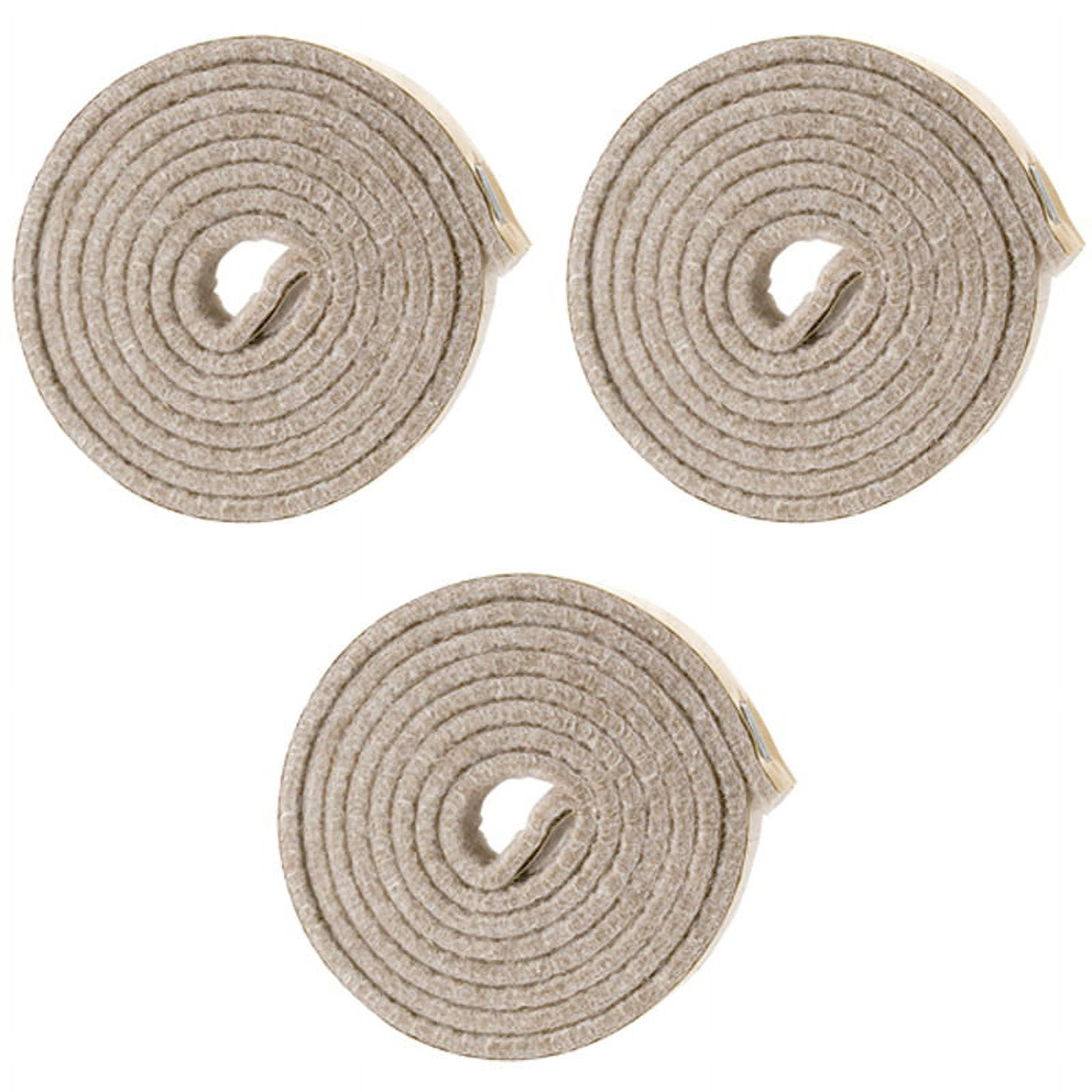 3X Self-Stick Heavy Duty Felt Strip Roll for Hard Surfaces (1/2 Inch x ...