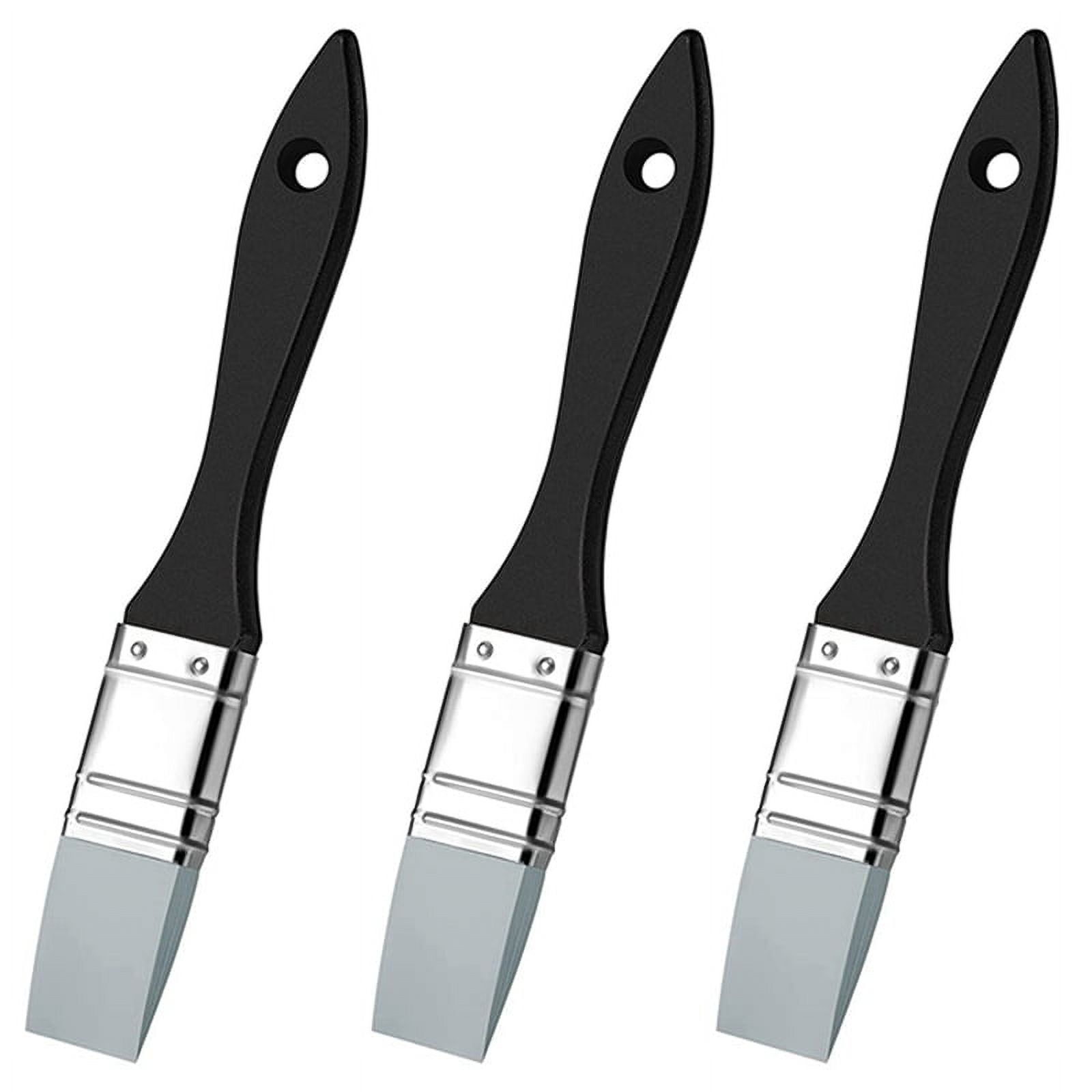 3X Silicone Shaper Brush Wide Firm Flat Silicone Paint Brush Flexible ...