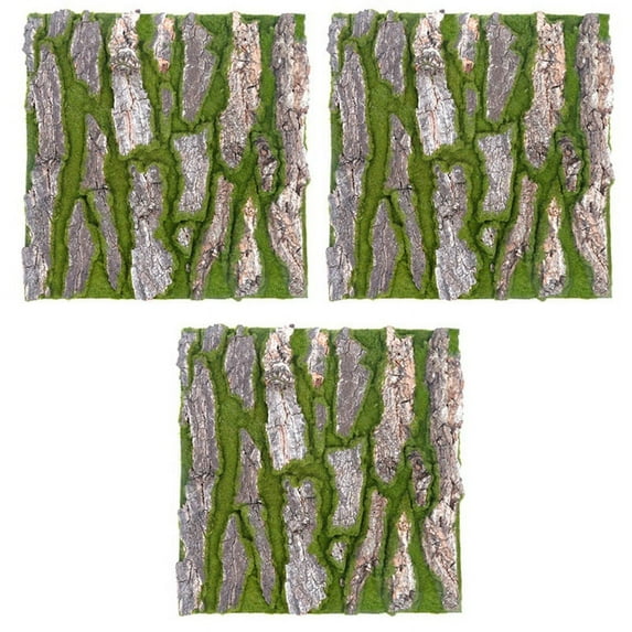 3X Simulation Tree Bark Home Sewer Decoration Fake Tree Bark Moss ...