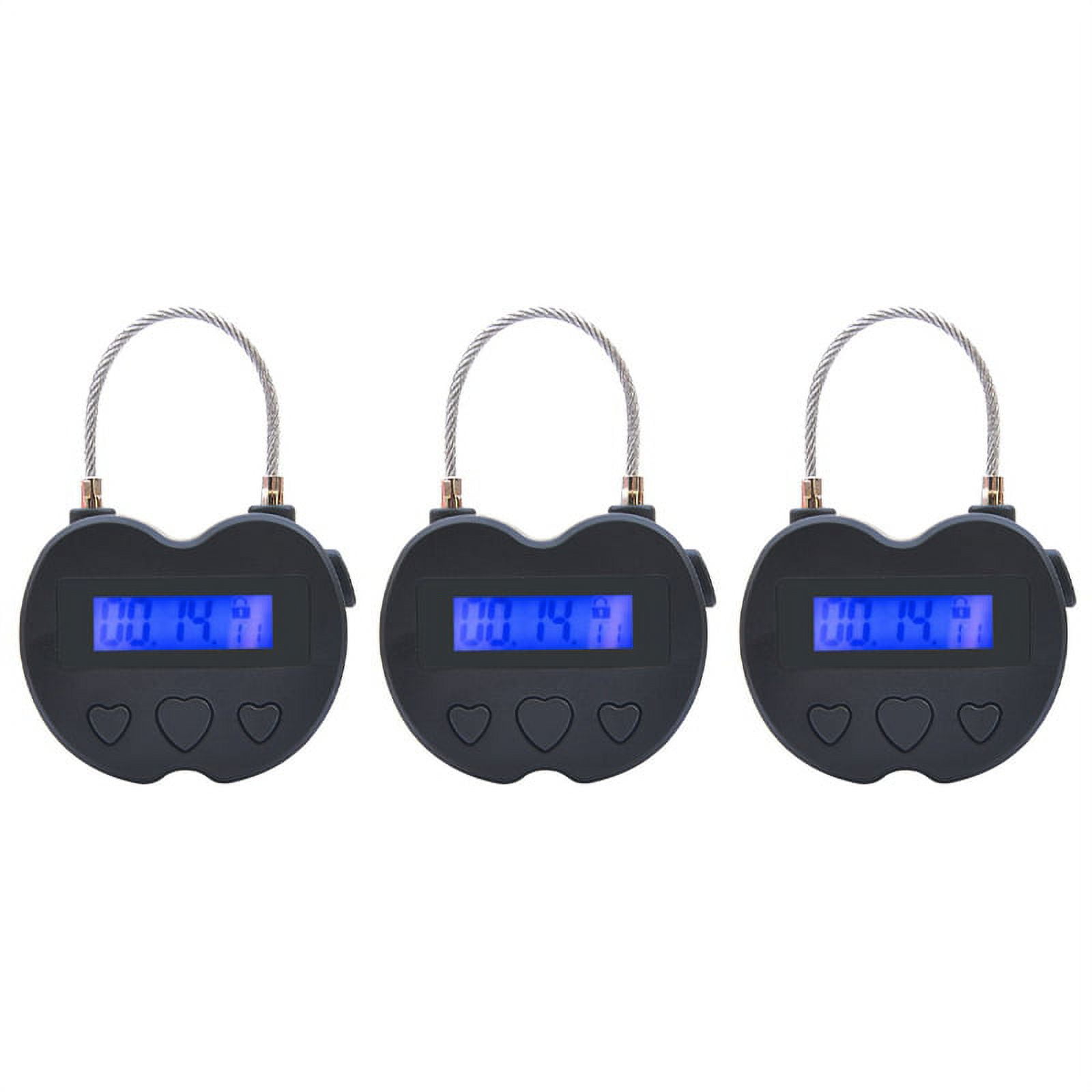 3X Smart Time Lock LCD Display Time Lock USB Rechargeable Temporary ...