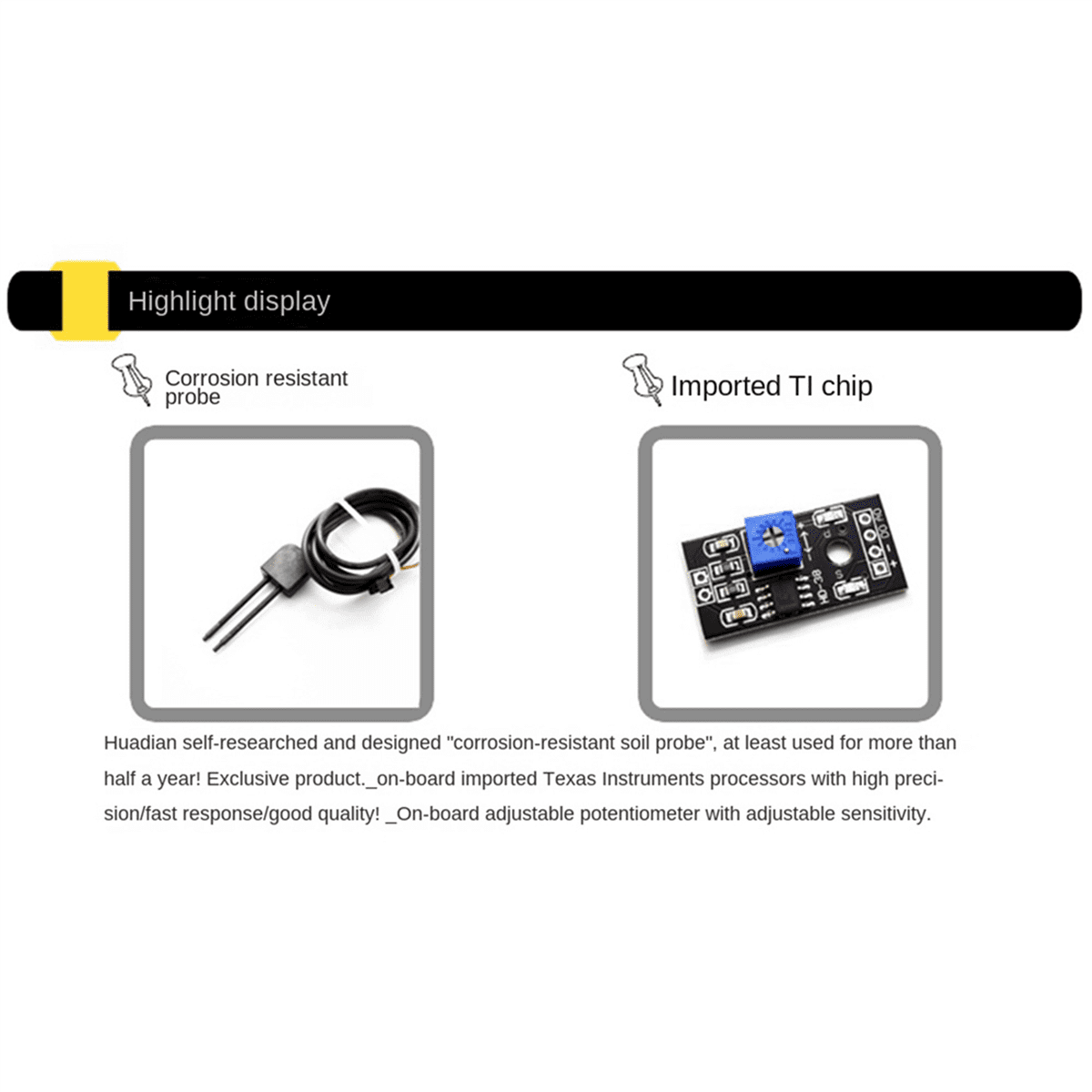 3X Soil Moisture Humidity Sensor Detector Module Soil Moisture Test ...