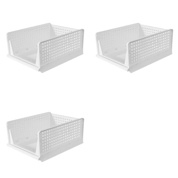 3X Stackable Wardrobe Storage Box Multi-Function Foldable Suitable for ...