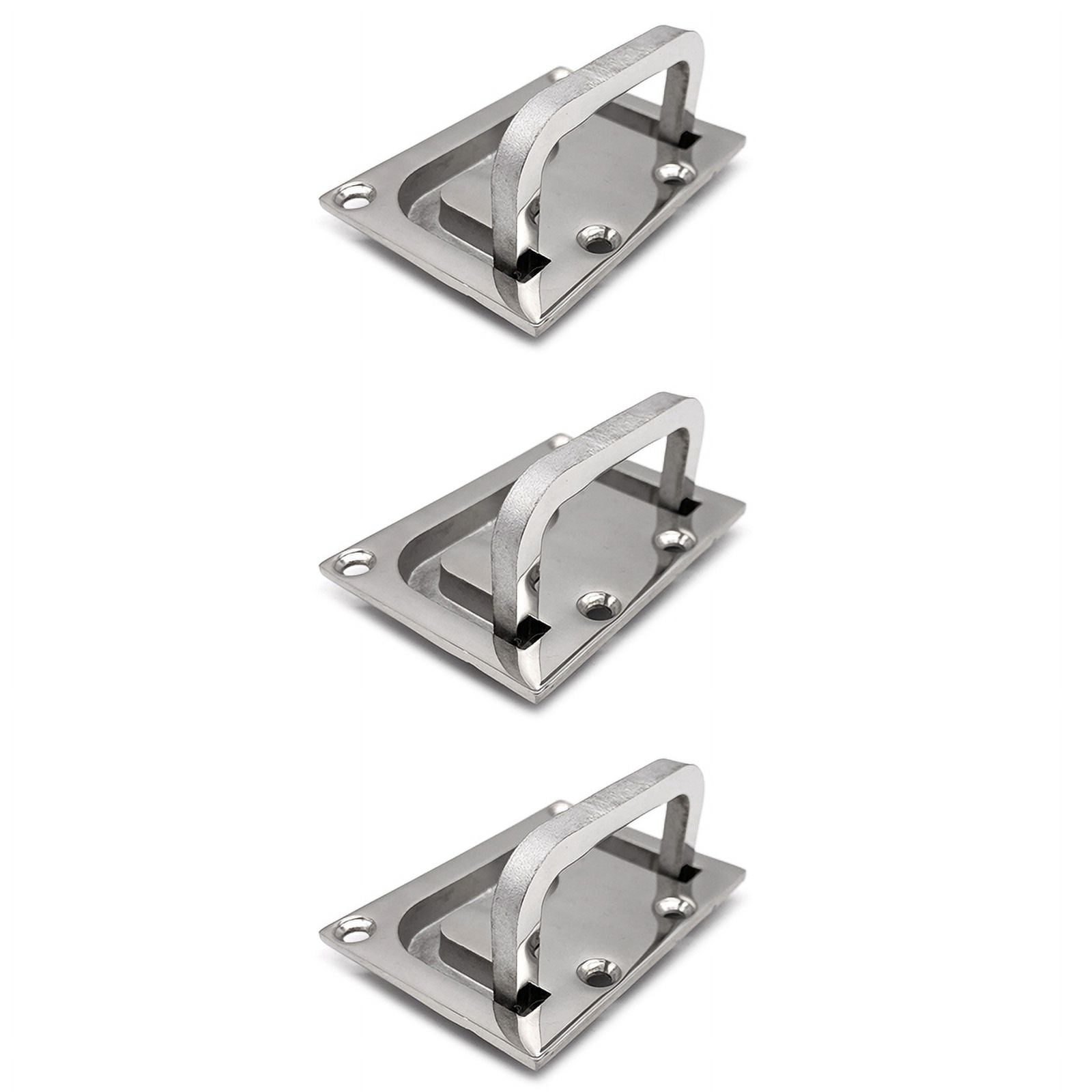 3X Stainless Steel 316 Flush Lift Ring Hatch Pull Handle Locker Cabinet ...