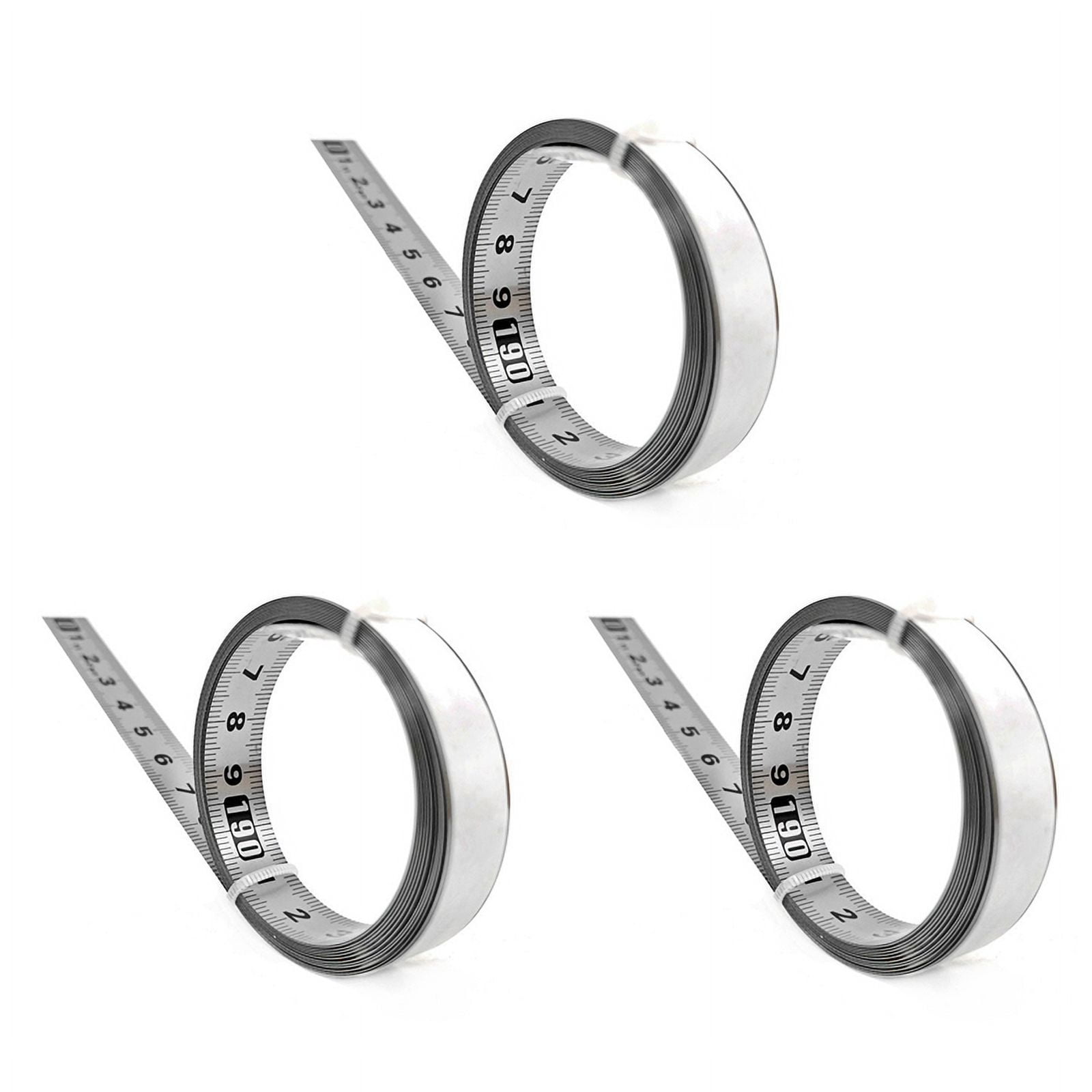 3X Stainless Steel Adhesive Scale Woodworking Guide Rail Self-Adhesive ...