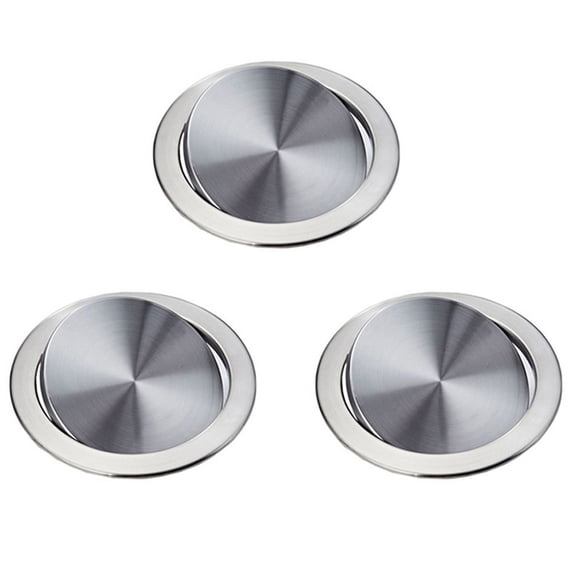 3X Stainless Steel Garbage Flap Lid Trash Bin Cover Flush Built-in ...