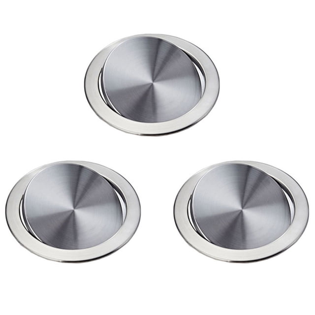 3X Stainless Steel Garbage Flap Lid Trash Bin Cover Flush Built-in ...