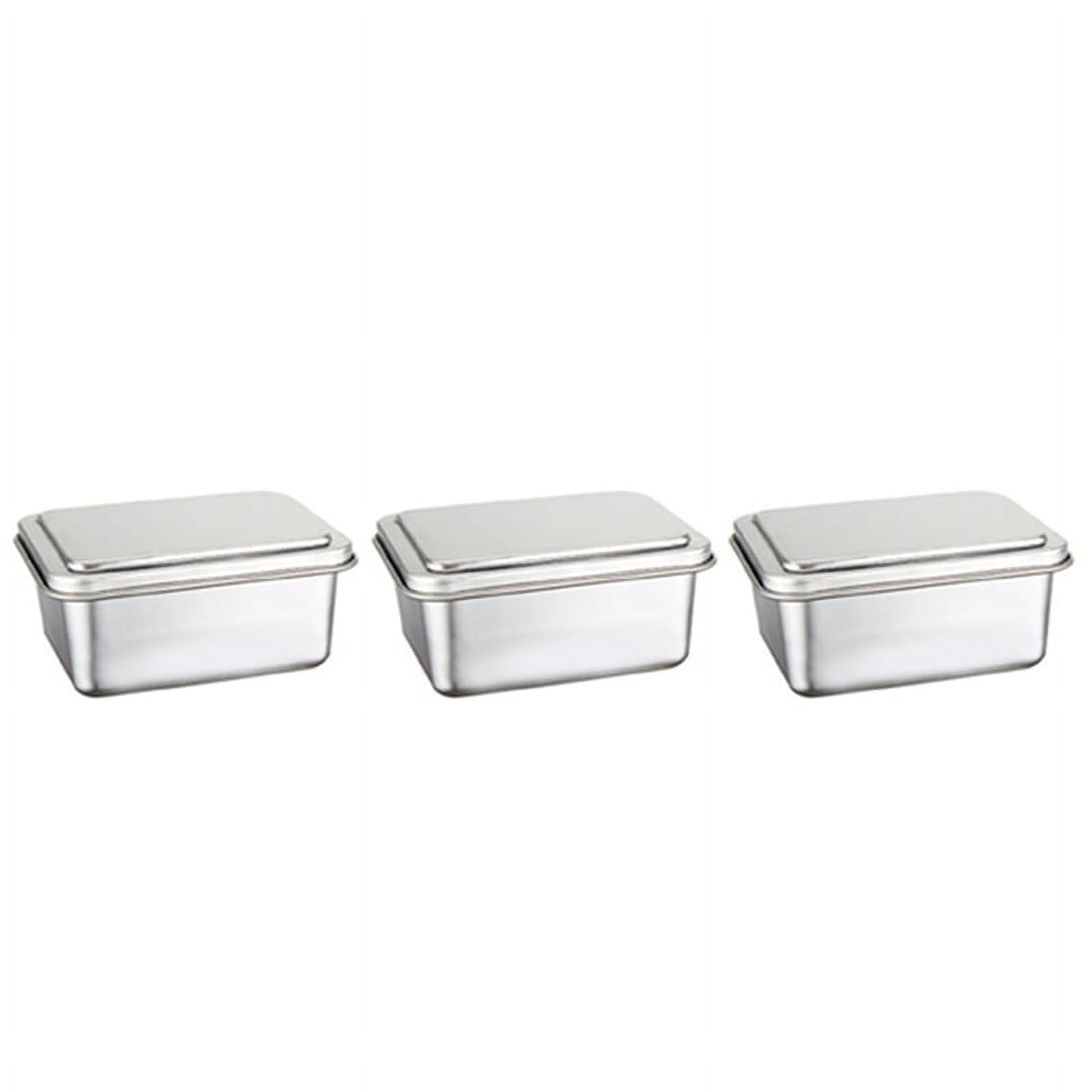 3X Stainless Steel -Keeping Box Storage Box with Lid Food Storage Box ...