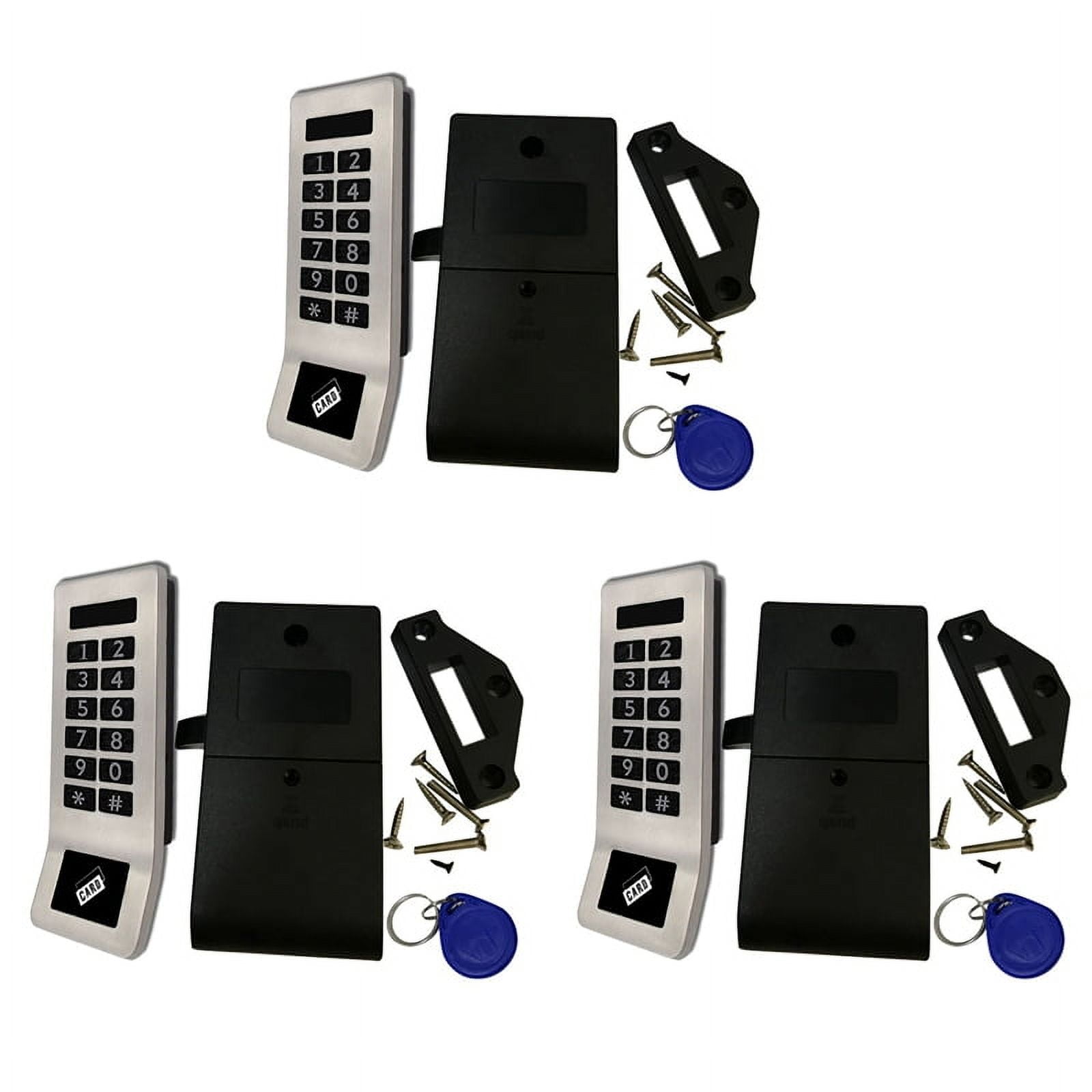 3X Stainless Steel Panel Digital Electronic RFID & Password Keypad ...