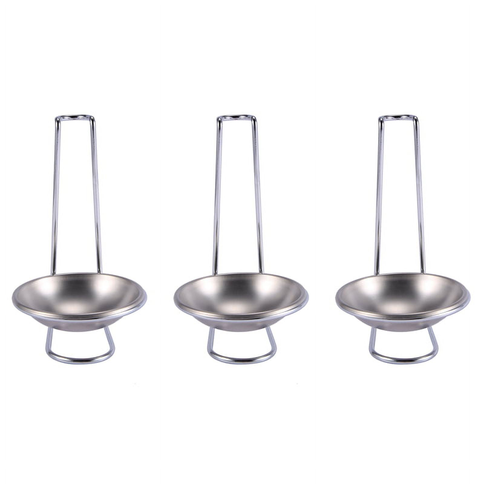 3X Stainless Steel Spoon Rest Holder,Long Handle Vertical Saving Soup ...