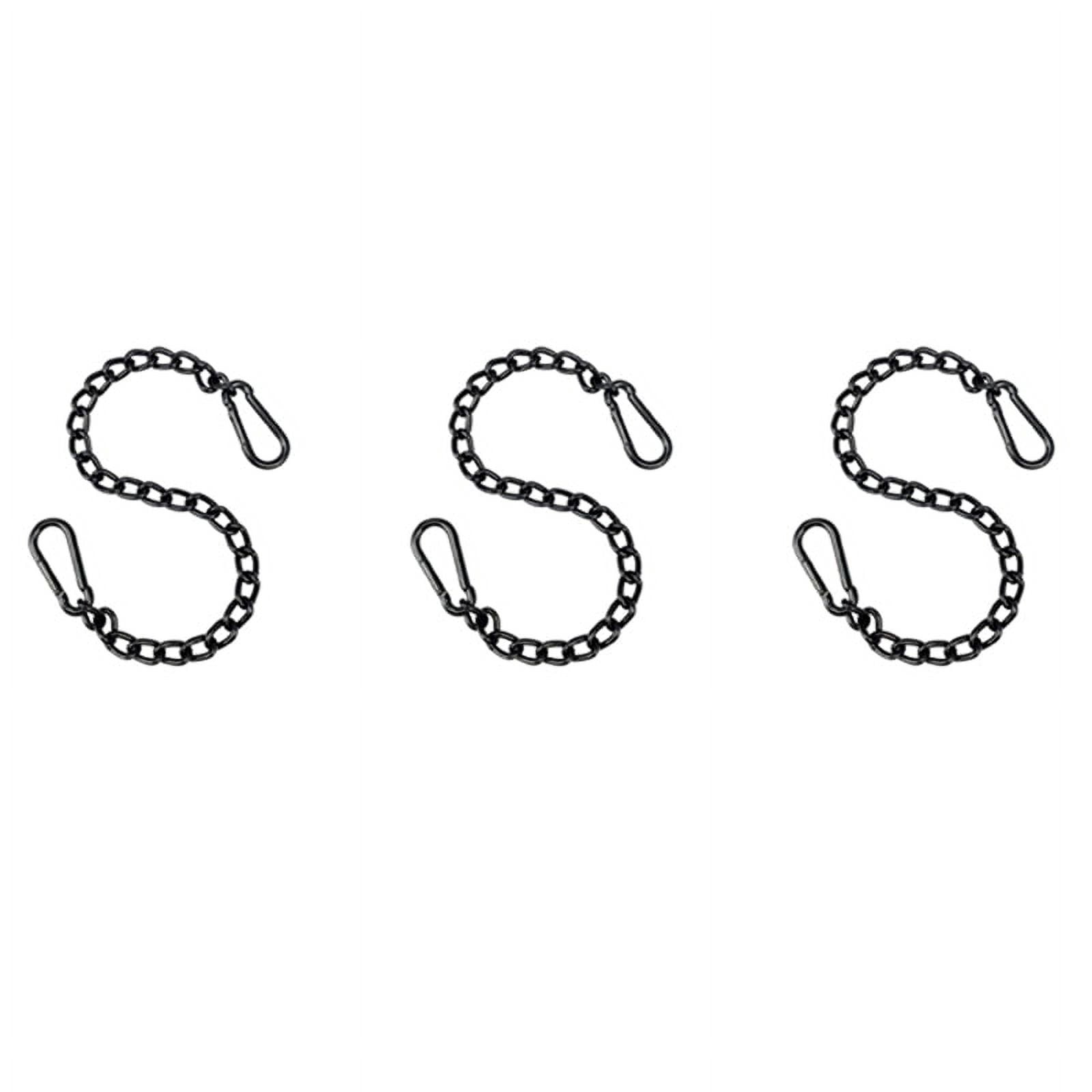 3X Steel Hanging Chair Chain with 6 Carabiners, Heavy Duty Porch Swing ...