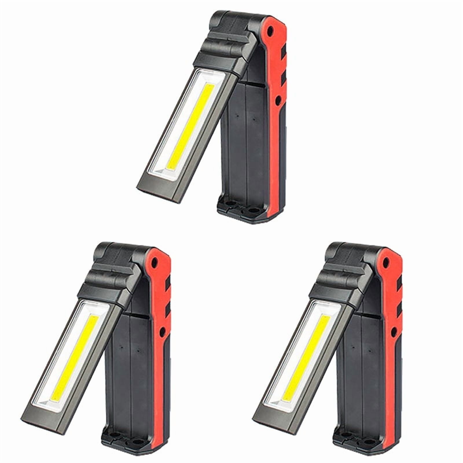 3X Super Bright COB LED Working Light with Magnetic Base & Hook USB ...