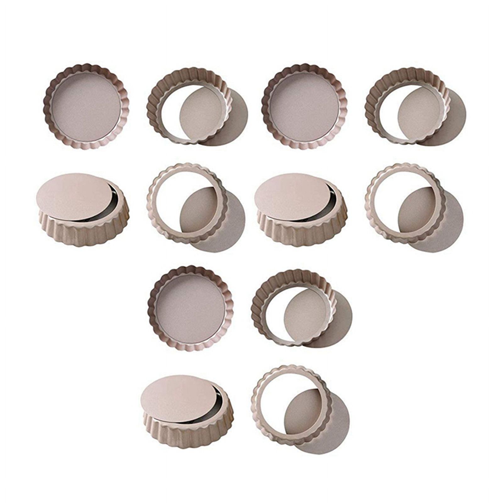 3X Tart Pan, 4 Inch Mini Quiche Pan Removable Bottom Non-Stick Tin, for ...