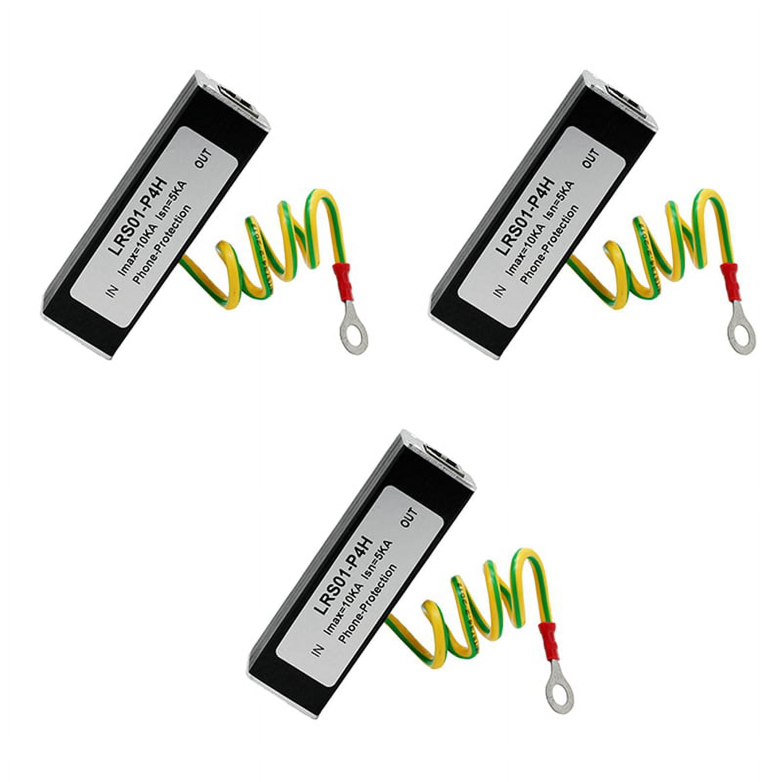 3X Telephone Fax Surge Protector Arrestor RJ11 Kl01-P4H Black RJ11 ADSL ...