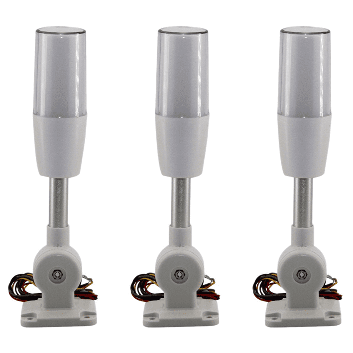 3X Tricolor Folding 24V LED Warning Lamp Alarm LED Signal Tower Caution ...